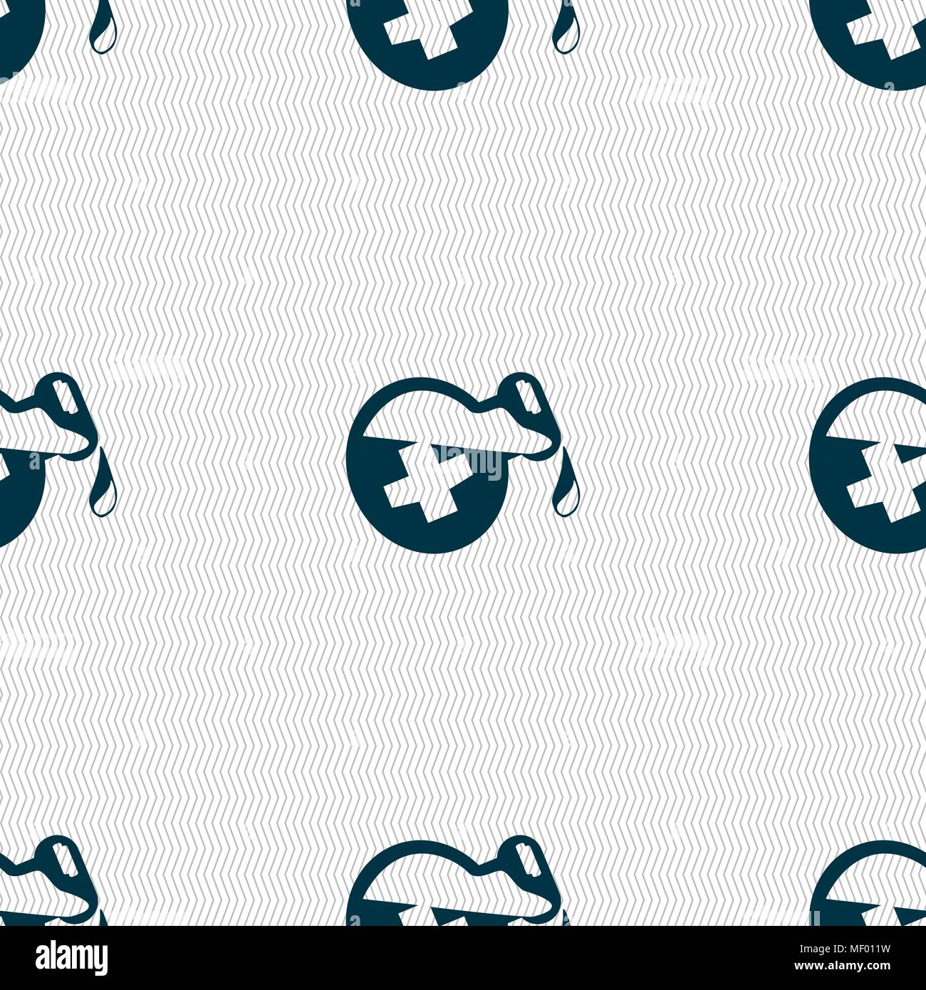 life healing potion decanter bottle icon sign. Seamless pattern with ...