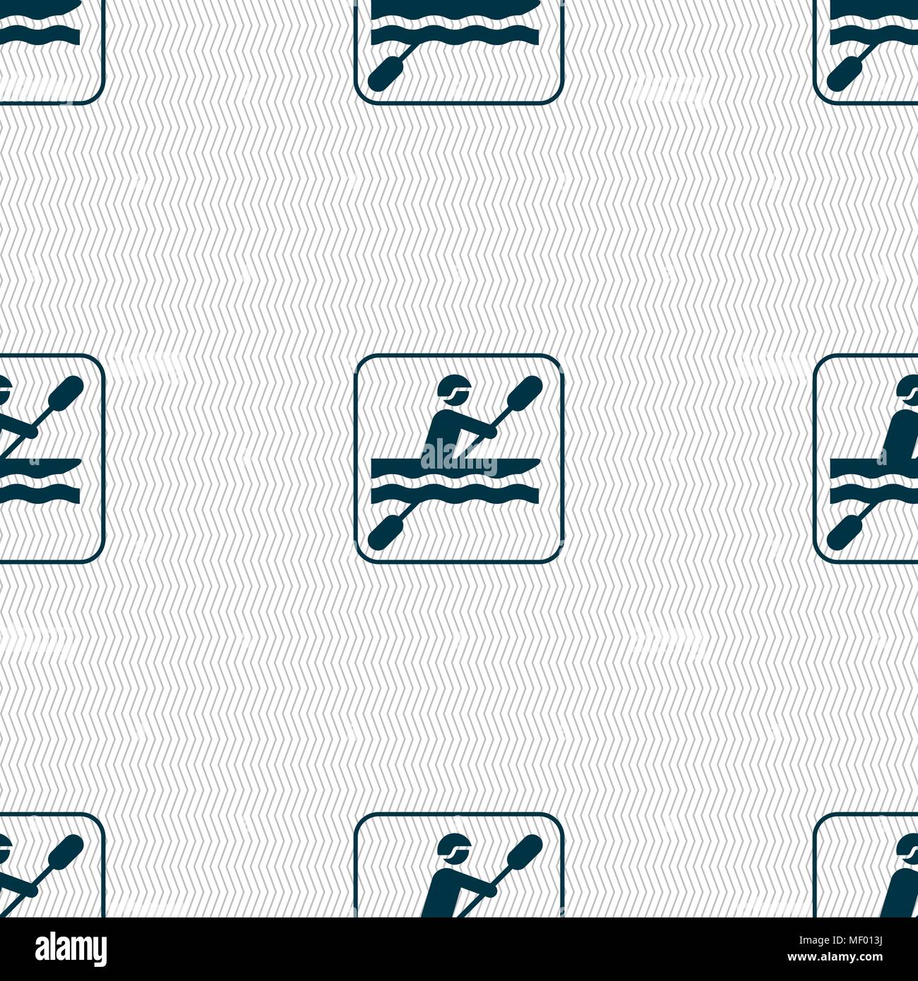 canoeing sign. Seamless pattern with geometric texture. Vector ...