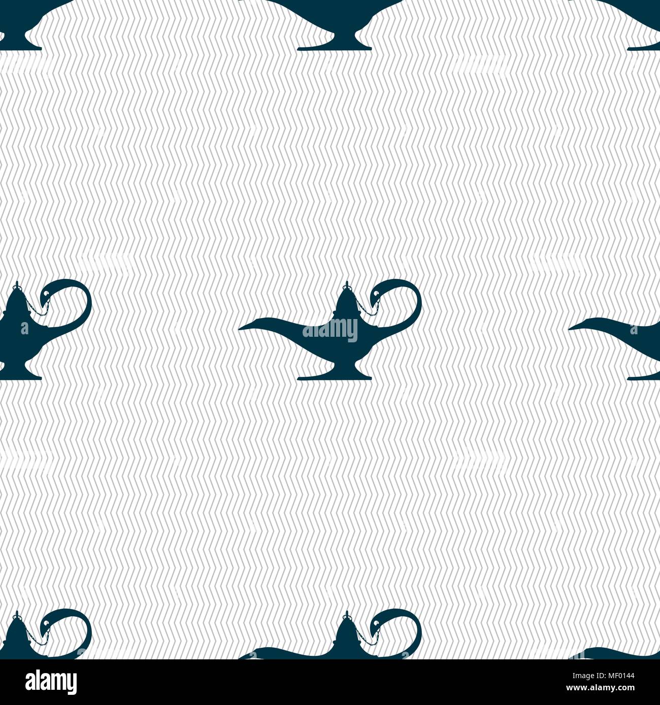 Alladin lamp genie sign. Seamless pattern with geometric texture ...
