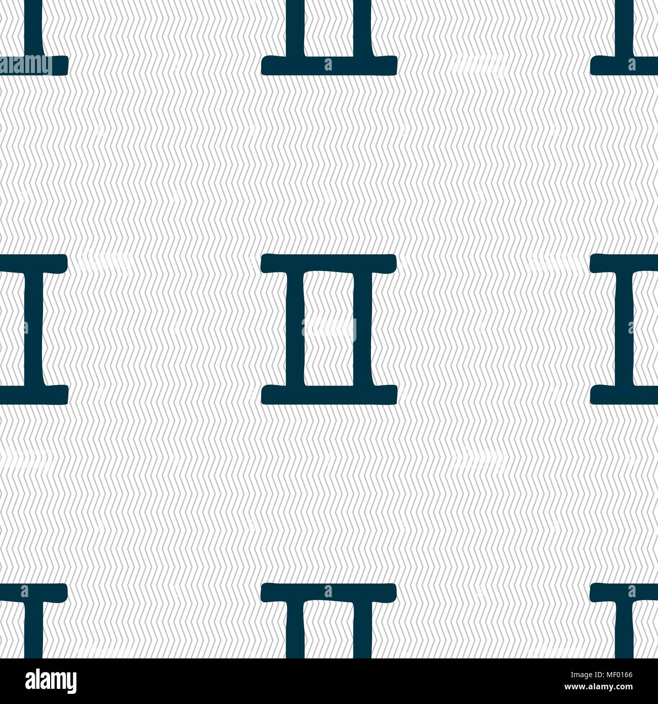 Gemini sign. Seamless pattern with geometric texture. Vector ...
