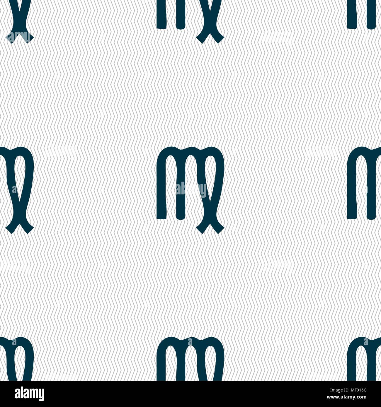 Virgo sign. Seamless pattern with geometric texture. Vector ...