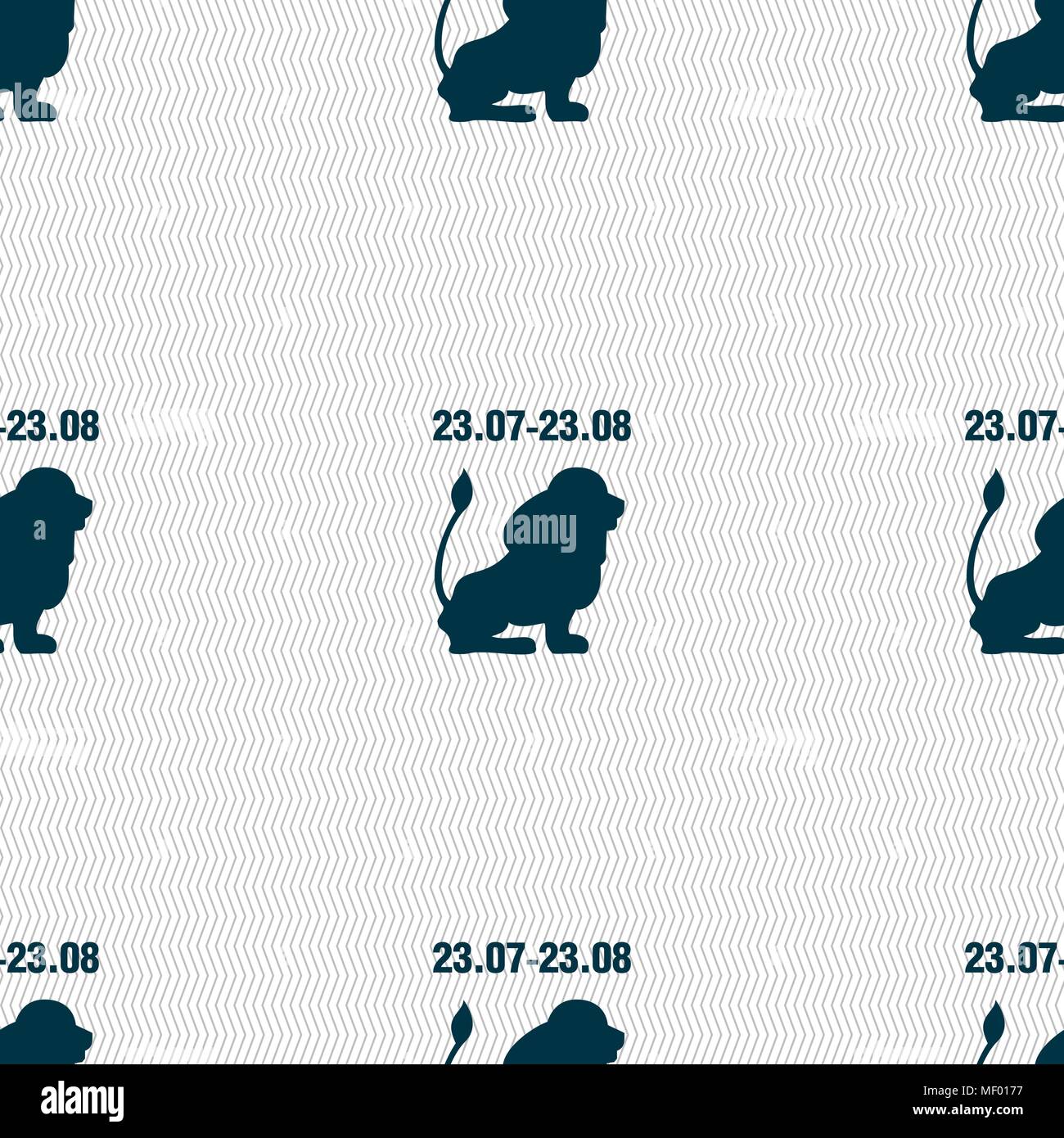 Leo zodiac sign. Seamless pattern with geometric texture. Vector ...