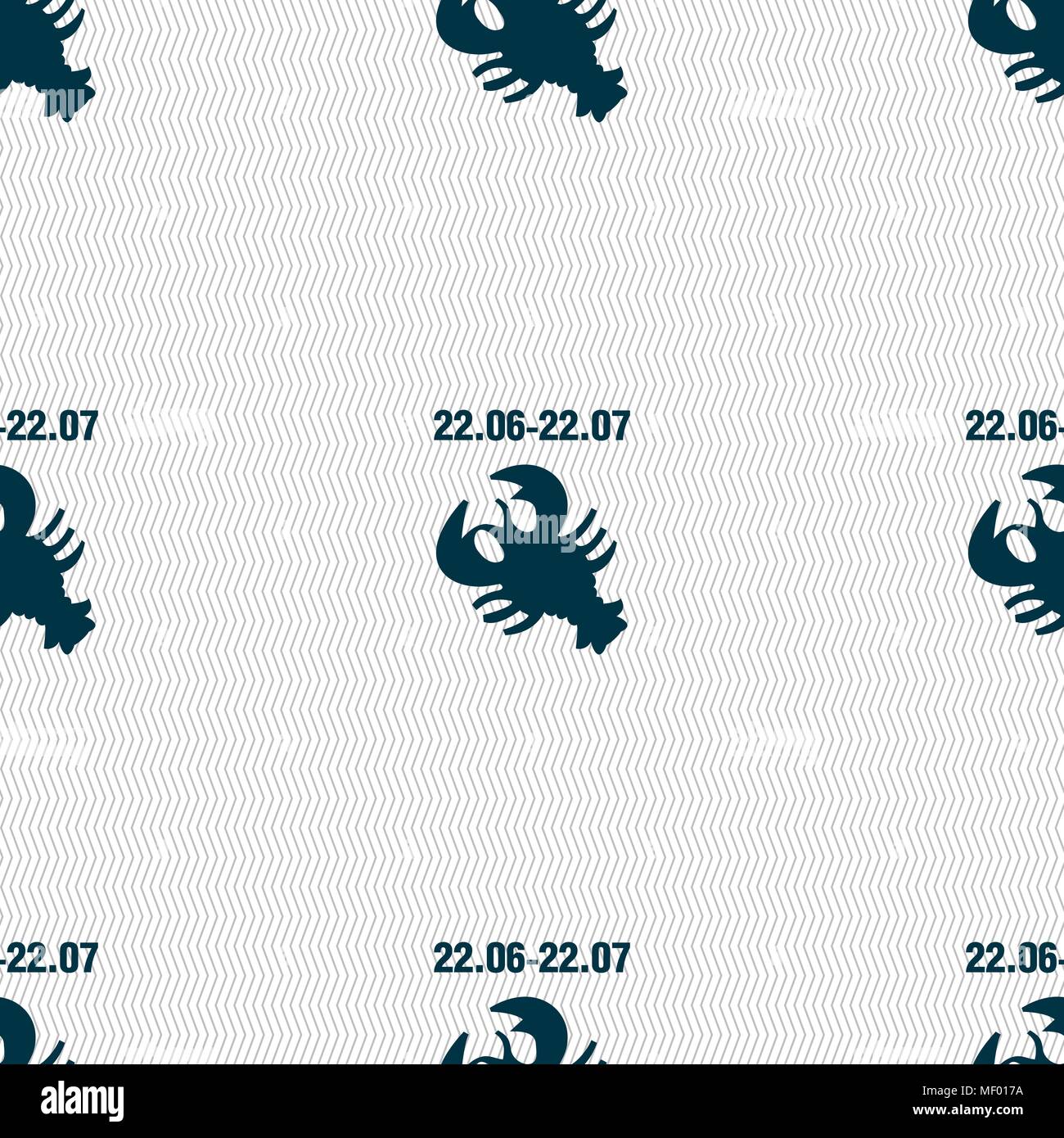 zodiac Cancer sign. Seamless pattern with geometric texture. Vector ...