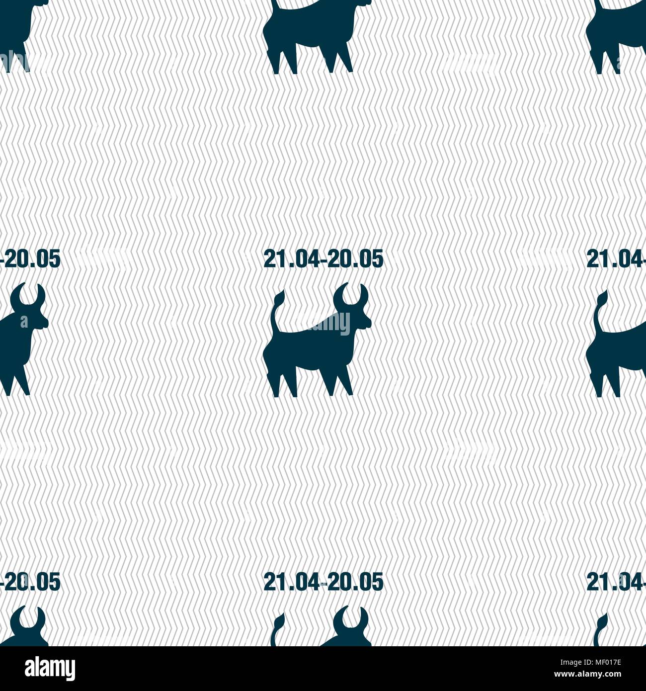 Taurus sign. Seamless pattern with geometric texture. Vector ...