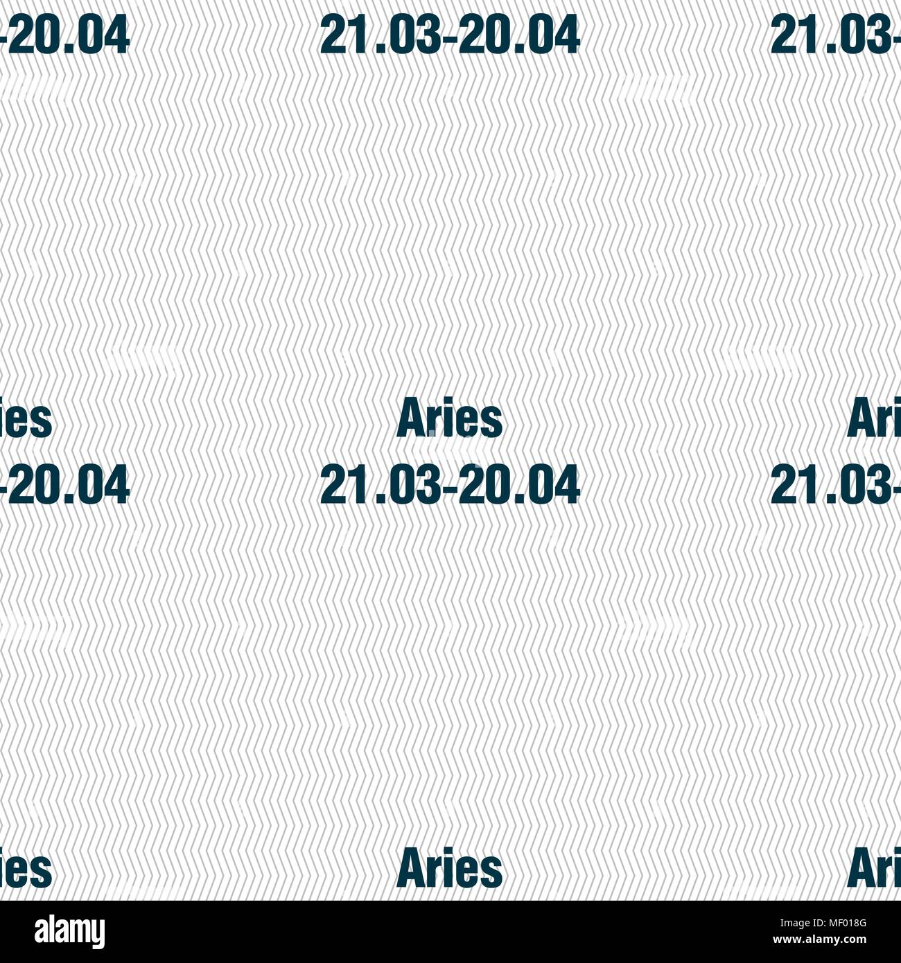 Decorative Zodiac Aries sign. Seamless pattern with geometric texture ...