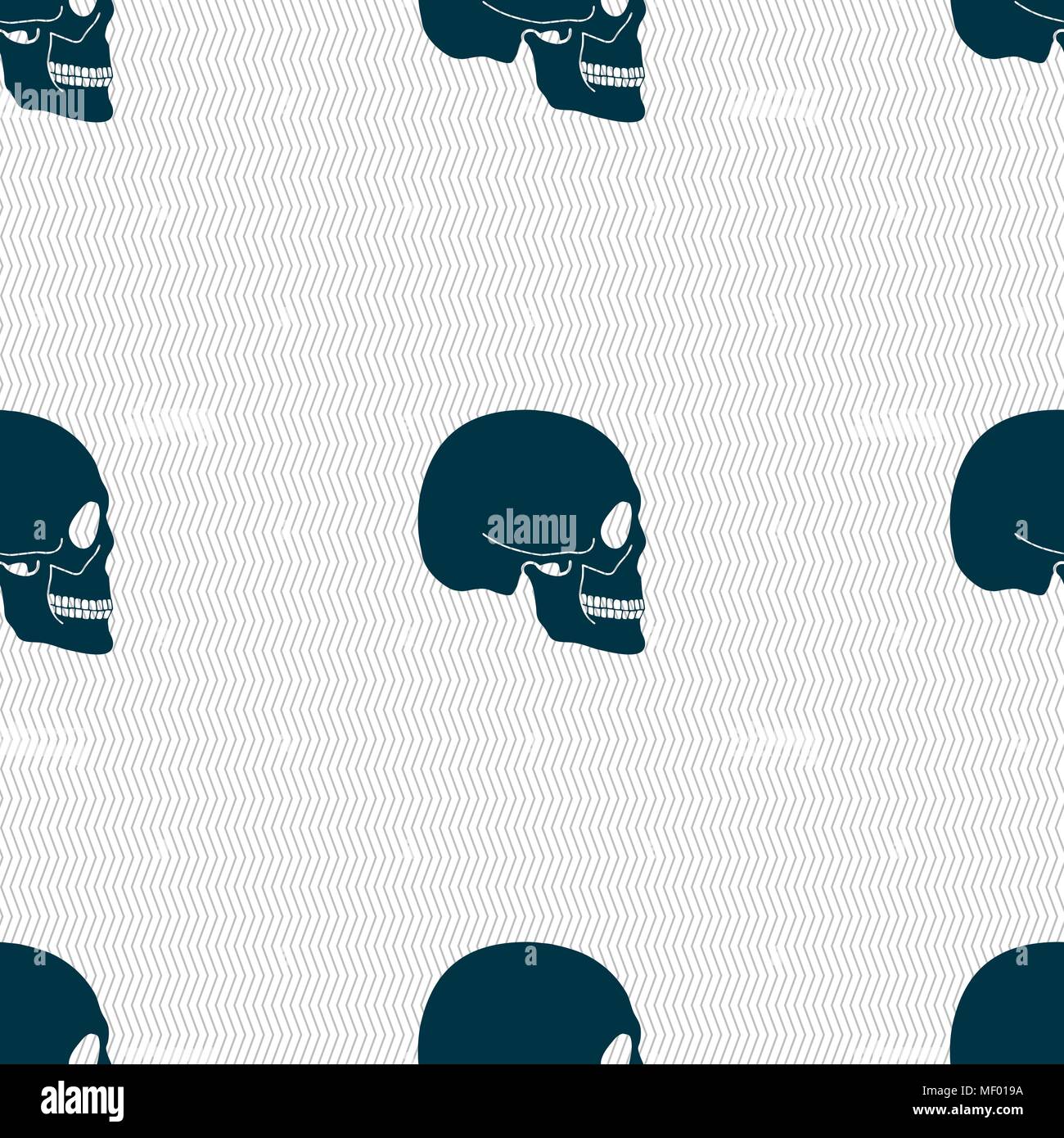 Skull sign. Seamless pattern with geometric texture. Vector ...