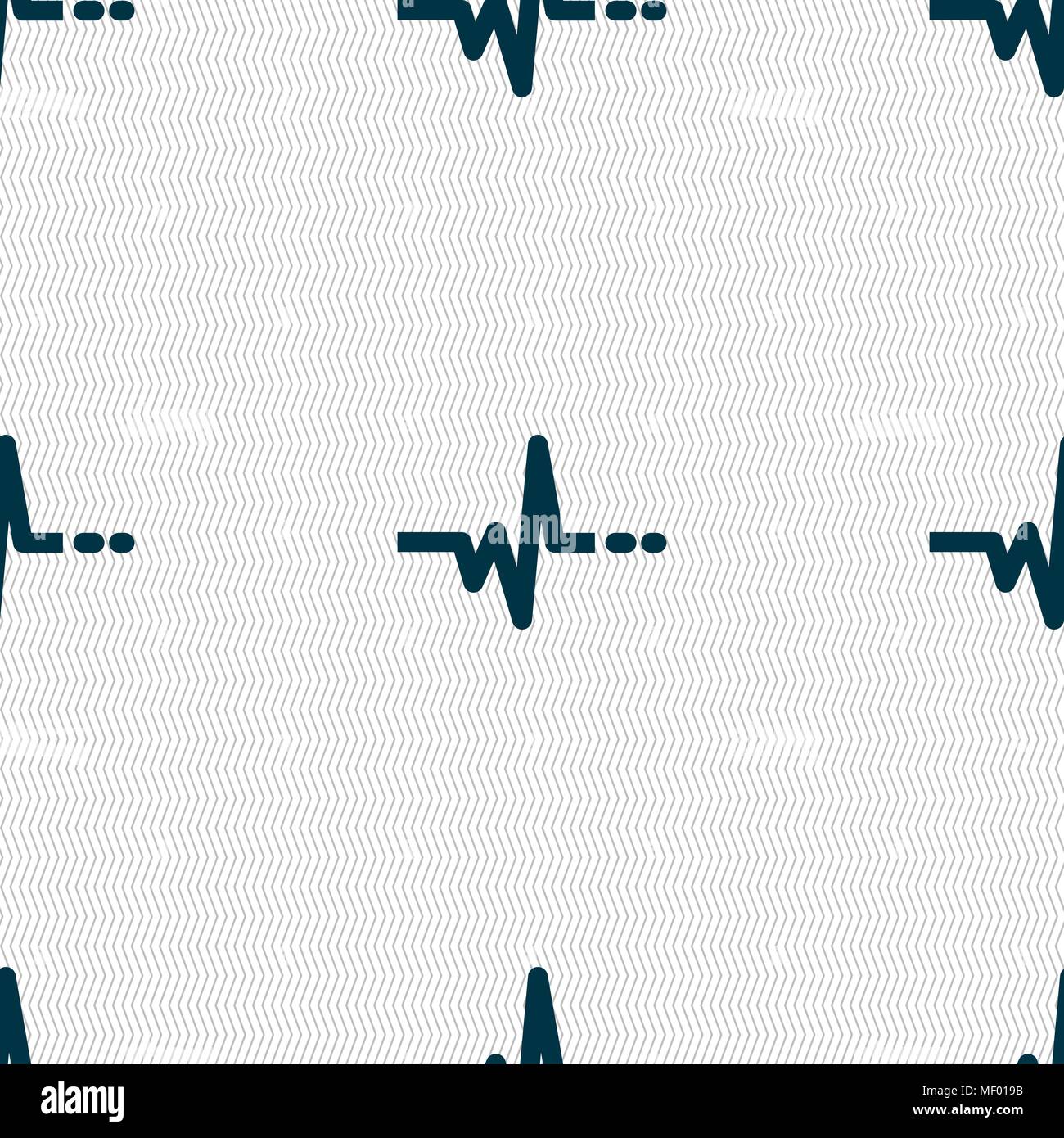 pulse sign. Seamless pattern with geometric texture. Vector ...