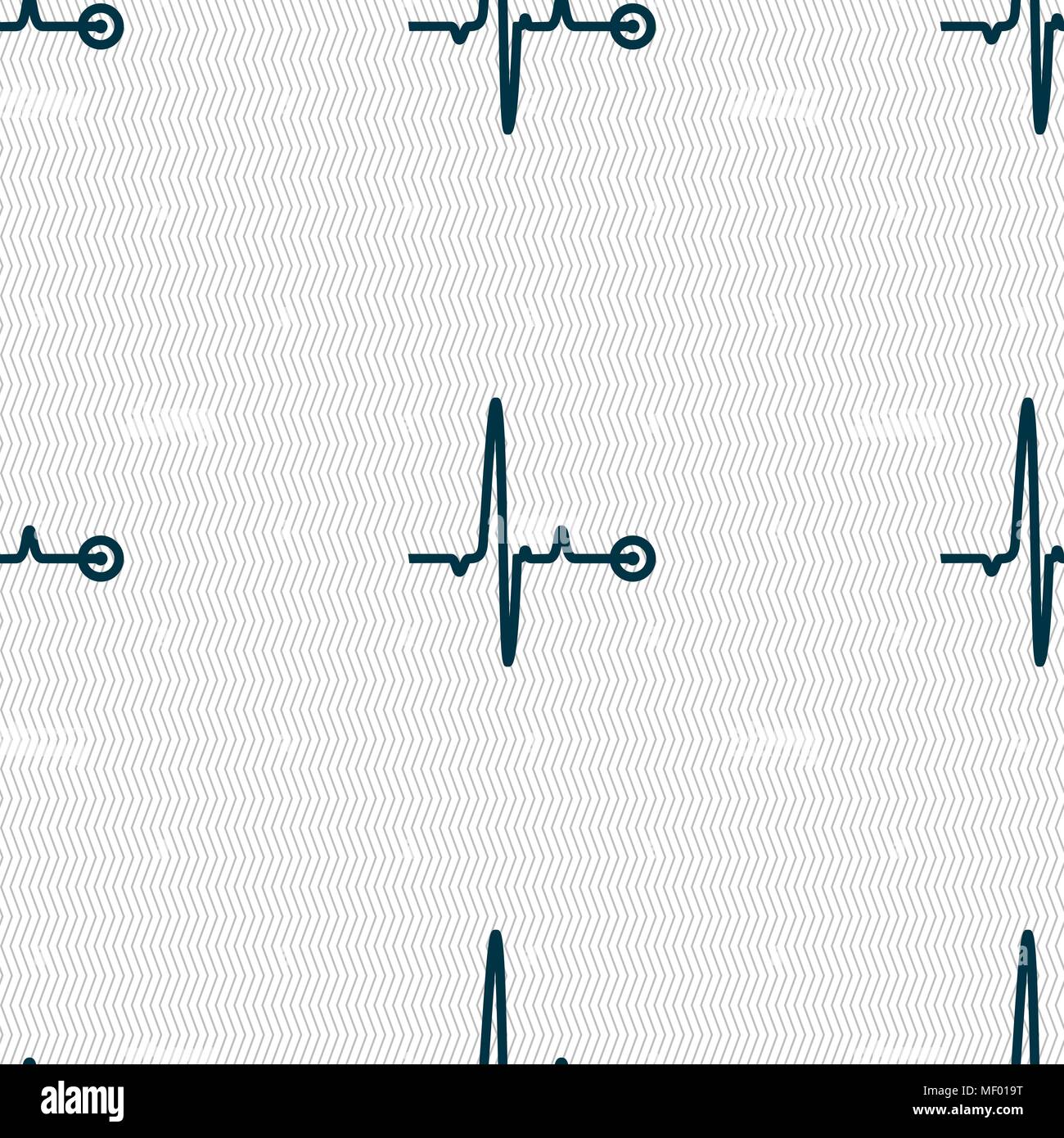 Heartbeat sign. Seamless pattern with geometric texture. Vector ...