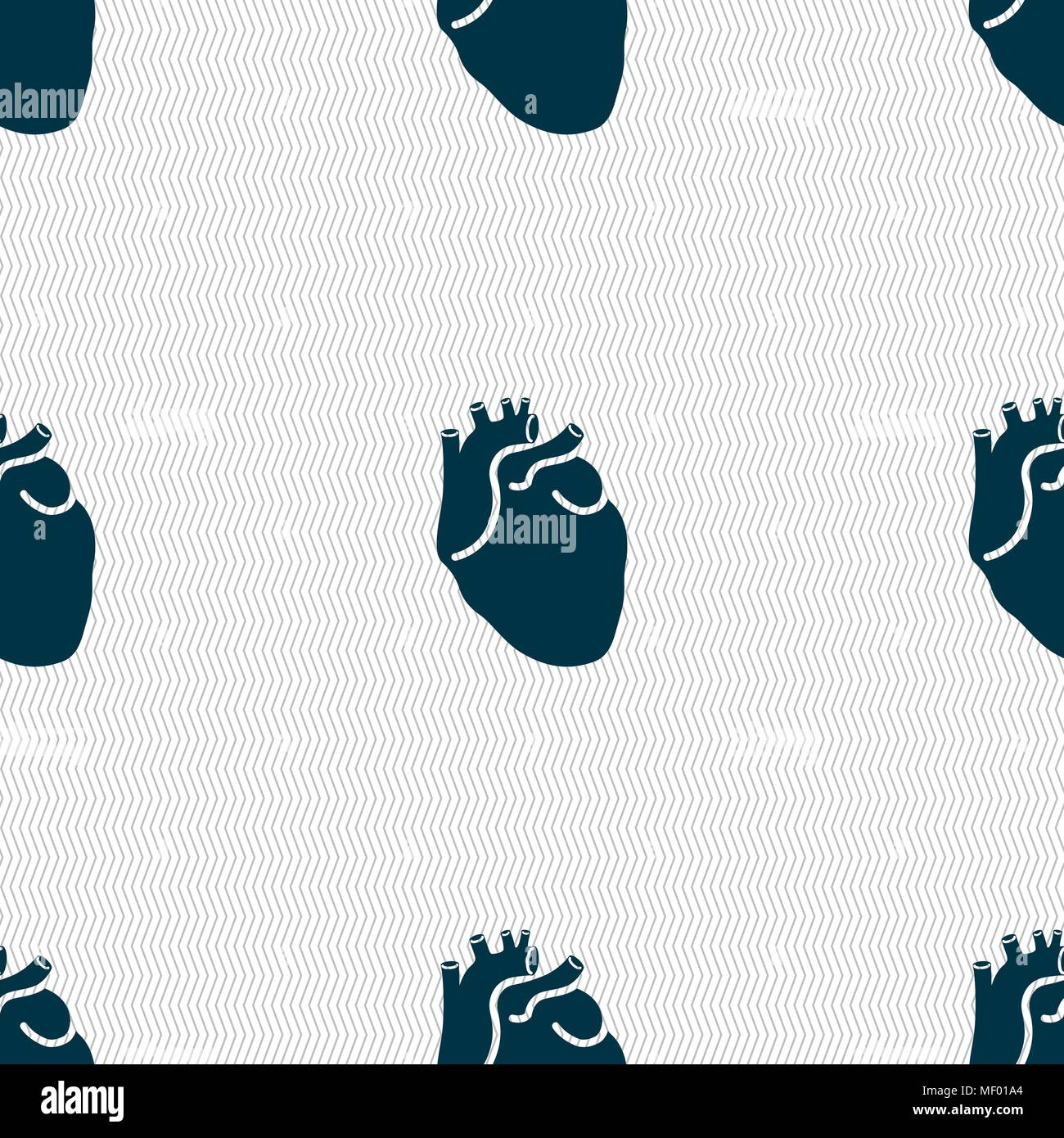 Human heart sign. Seamless pattern with geometric texture. Vector ...