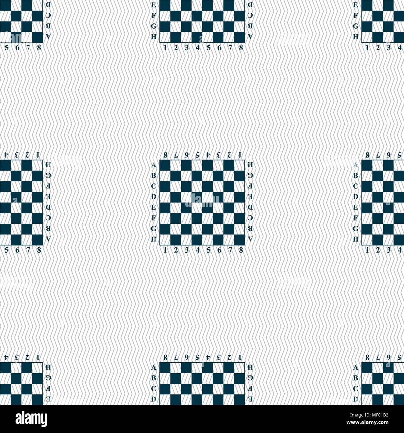 Modern Chess board sign. Seamless pattern with geometric texture ...