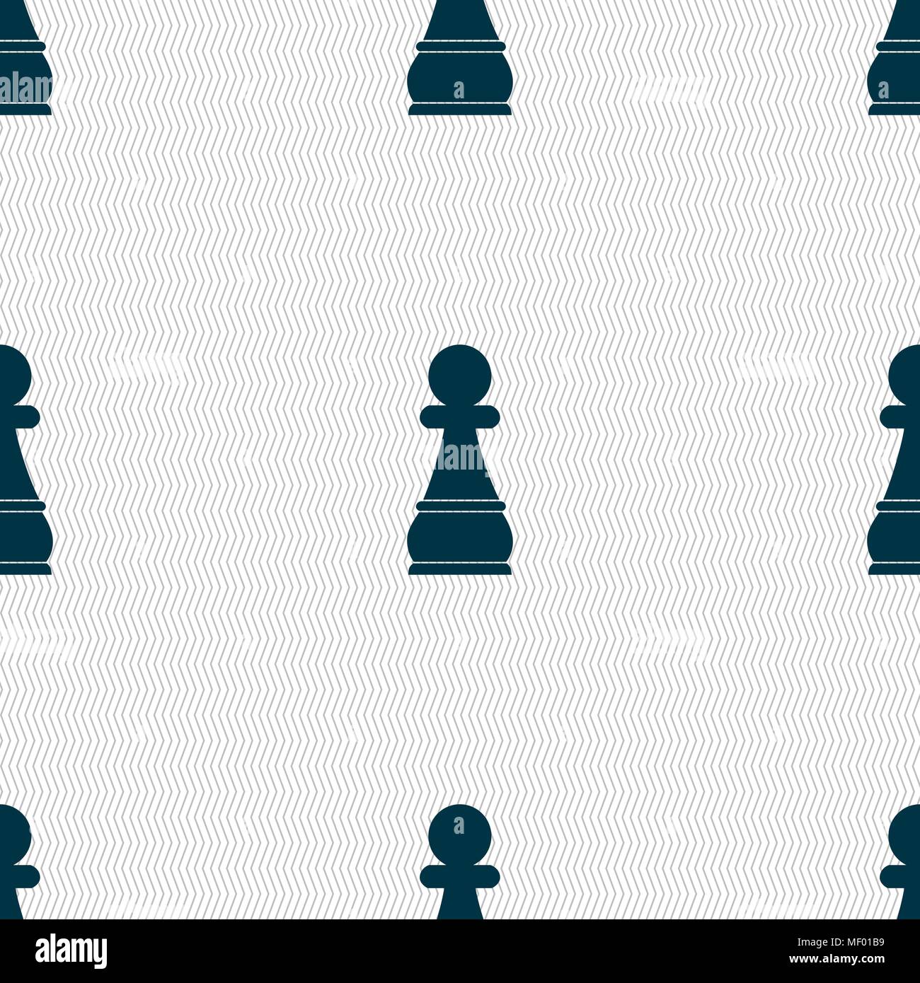 Chess Pawn sign. Seamless pattern with geometric texture. Vector ...