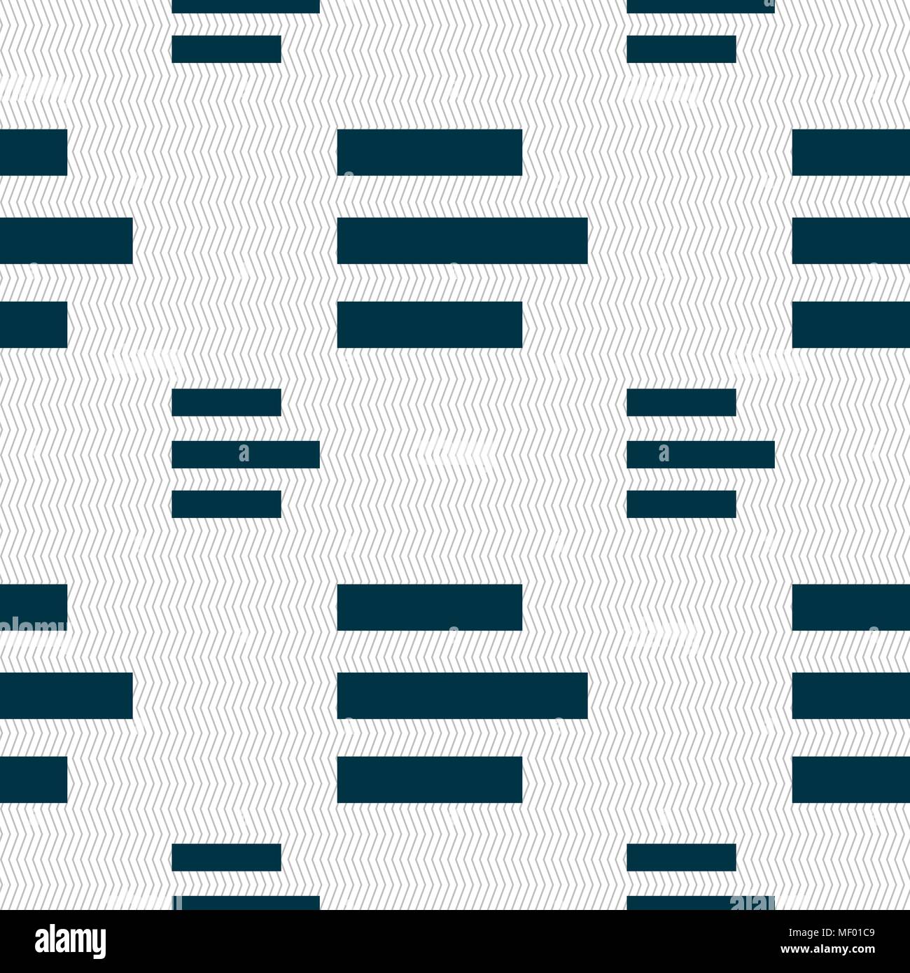 Left-aligned icon sign. Seamless pattern with geometric texture. Vector ...