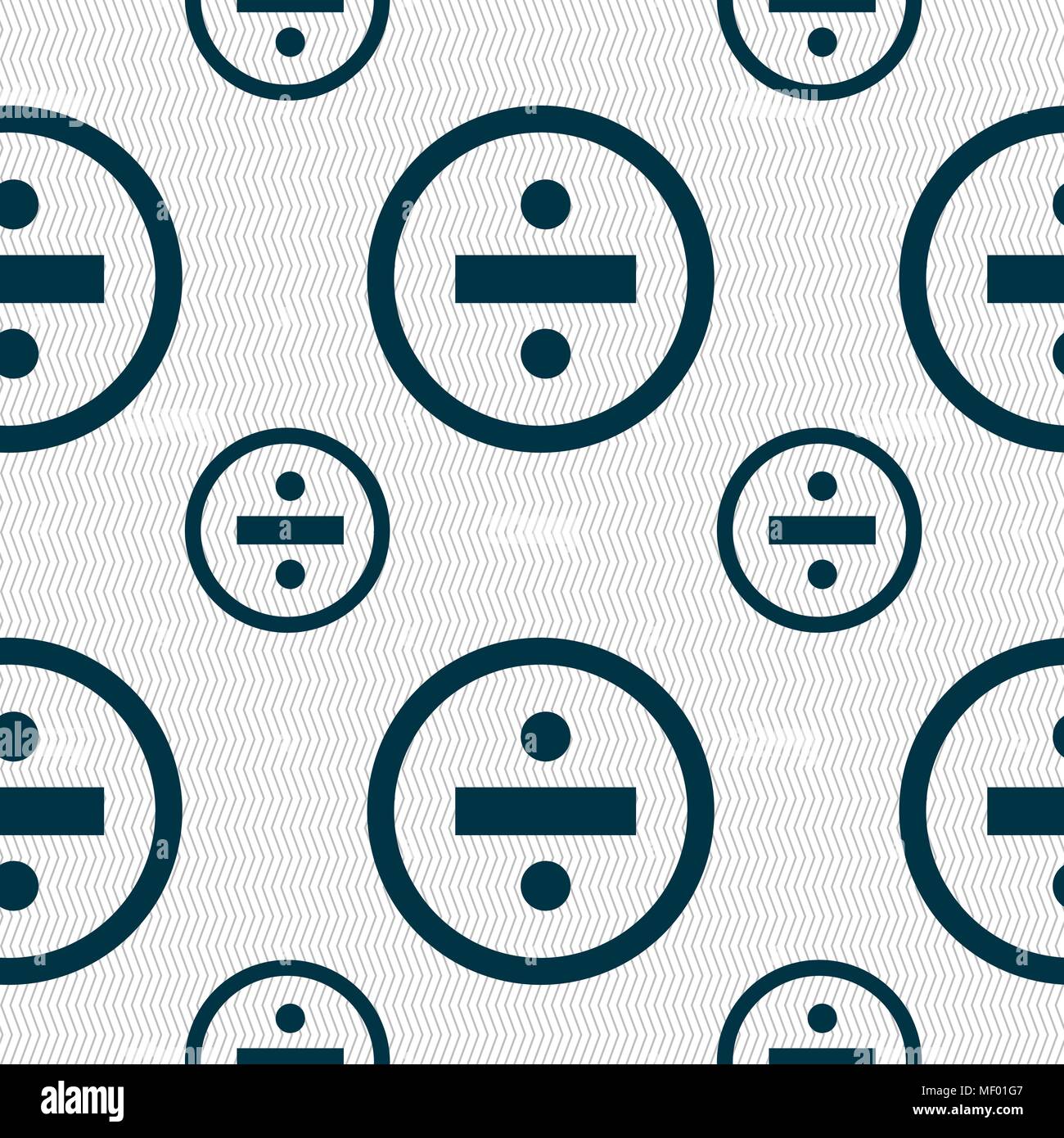 dividing icon sign. Seamless pattern with geometric texture. Vector ...