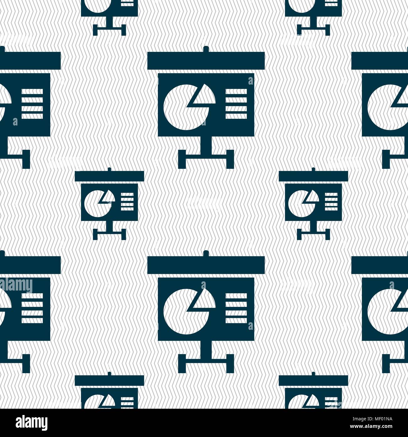 Graph icon sign. Seamless pattern with geometric texture. Vector ...