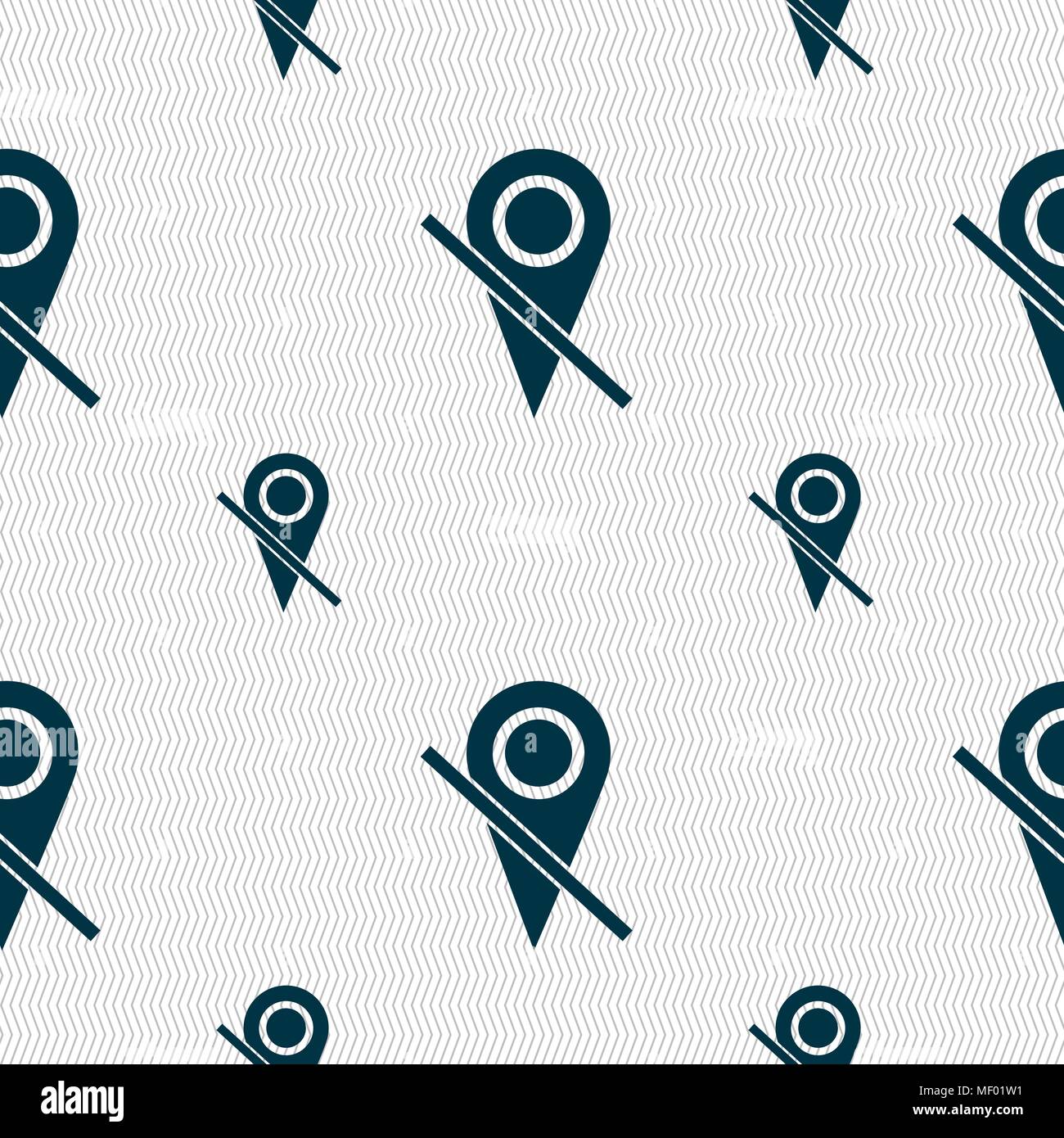 Map pointer icon sign. Seamless pattern with geometric texture. Vector illustration Stock Vector ...