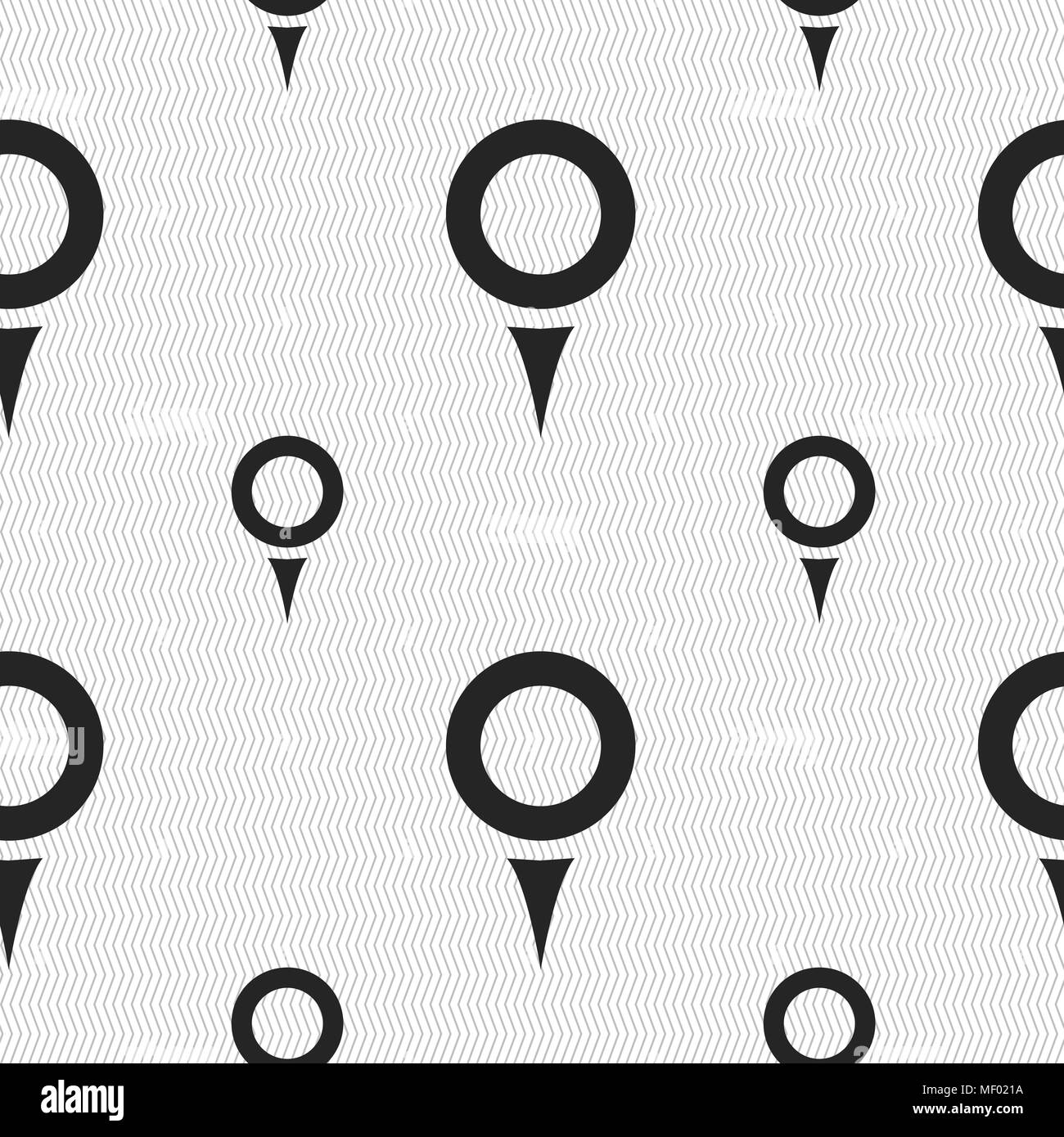 Map Pointer Gps Location Icon Sign Seamless Pattern With Geometric Texture Vector
