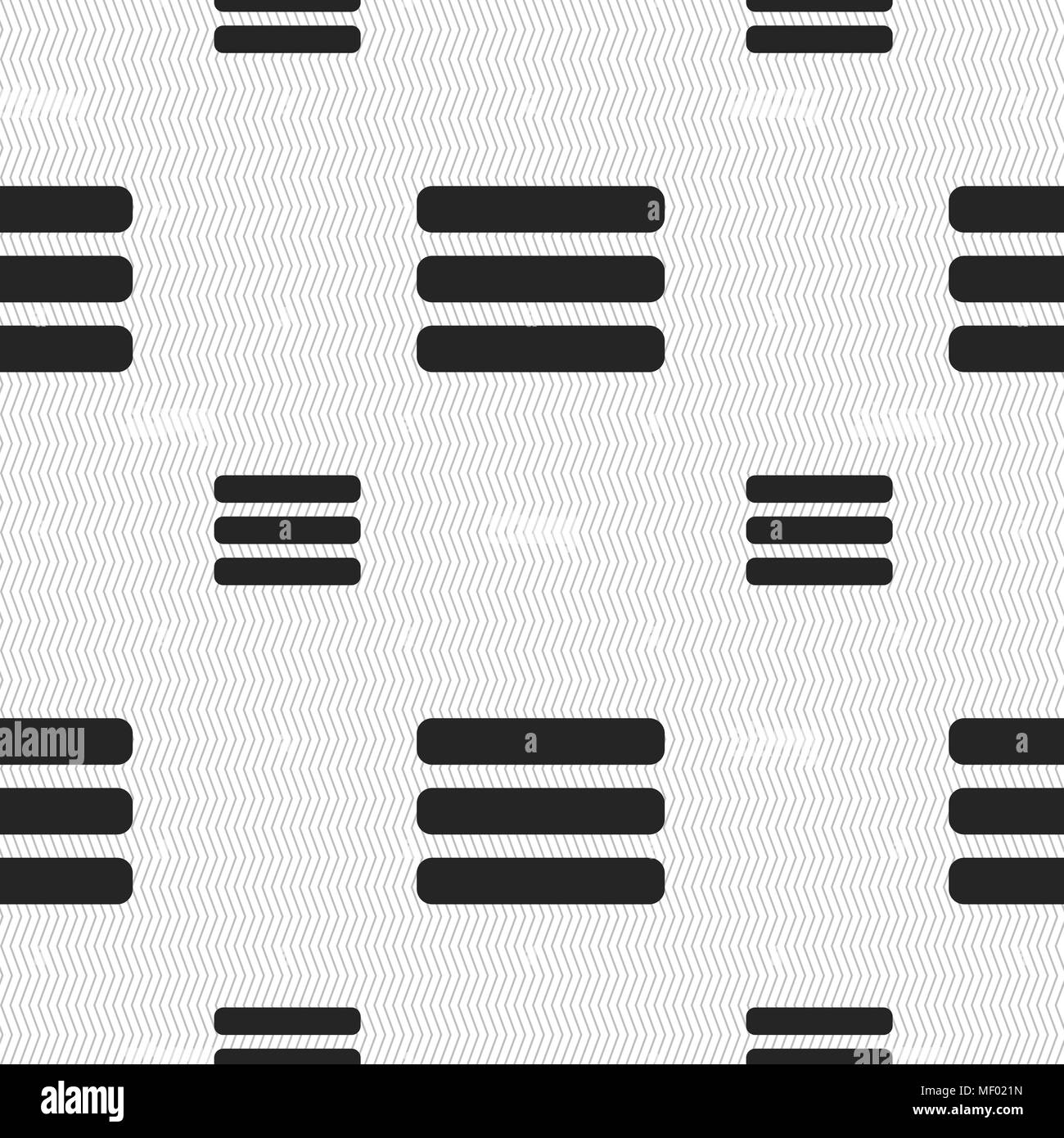 List menu, Content view options icon sign. Seamless pattern with ...
