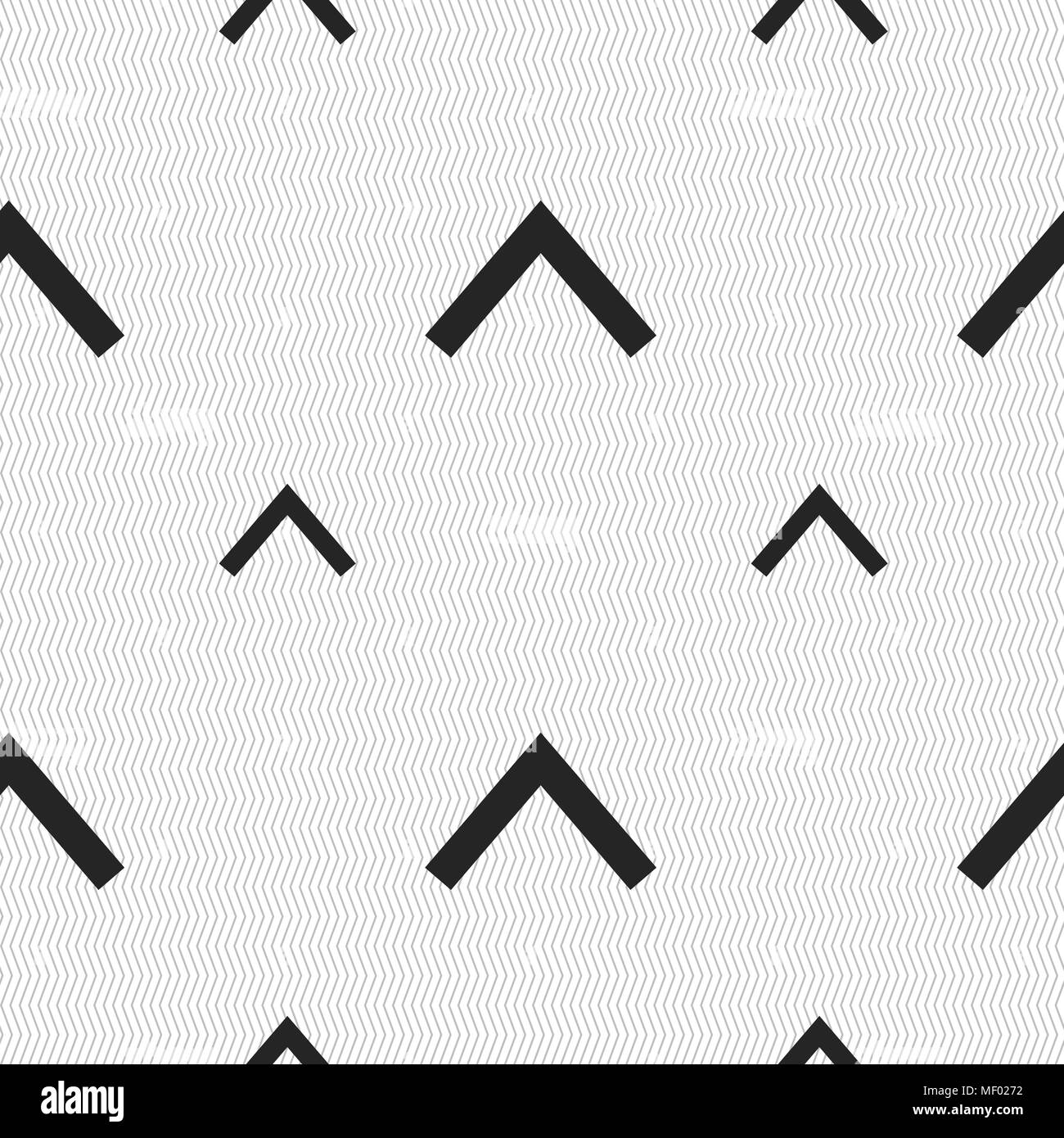 Direction arrow up icon sign. Seamless pattern with geometric texture ...