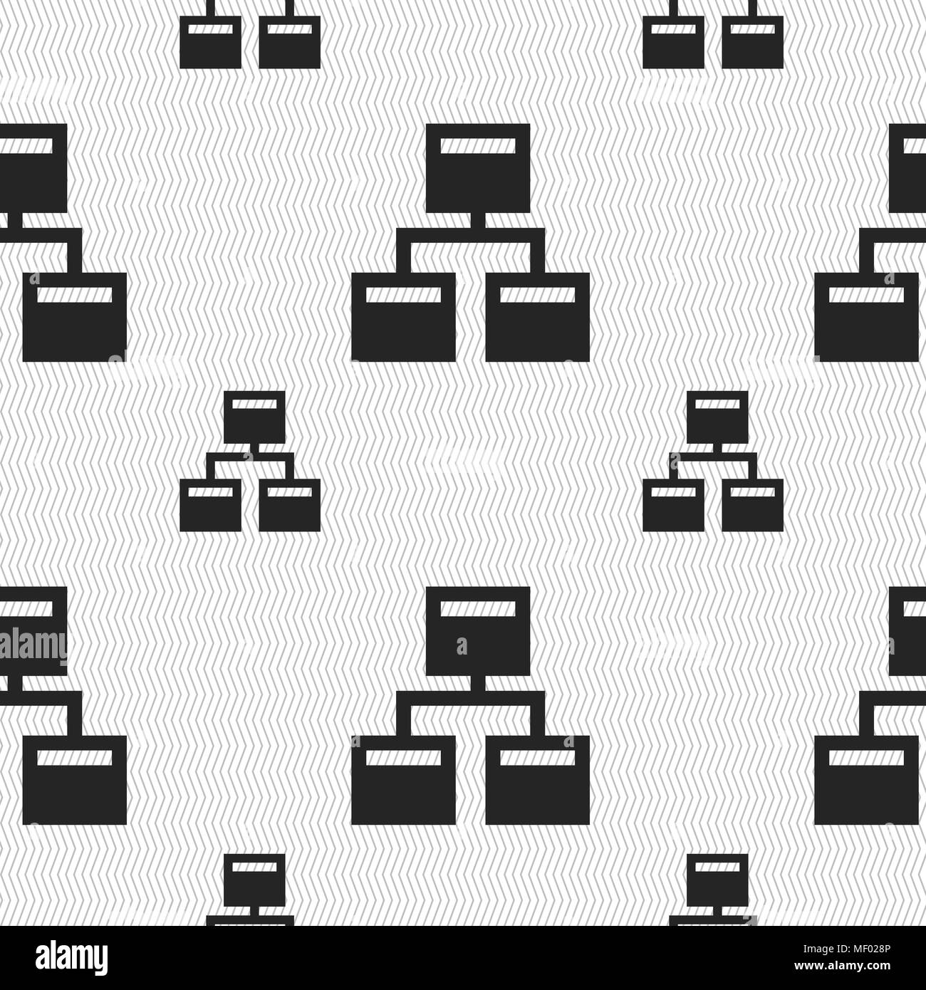 Local Network icon sign. Seamless pattern with geometric texture. Vector illustration Stock ...