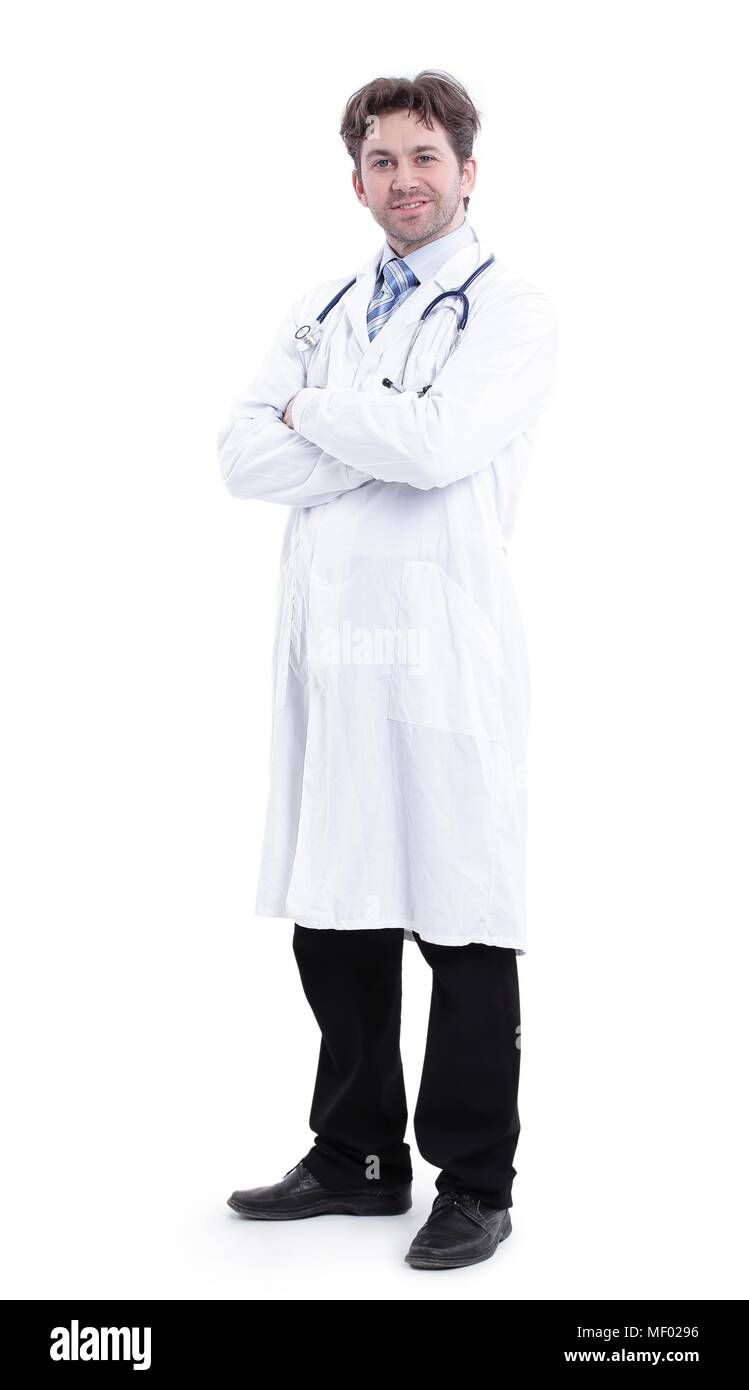 in full growth.the portrait of the doctor Stock Photo - Alamy