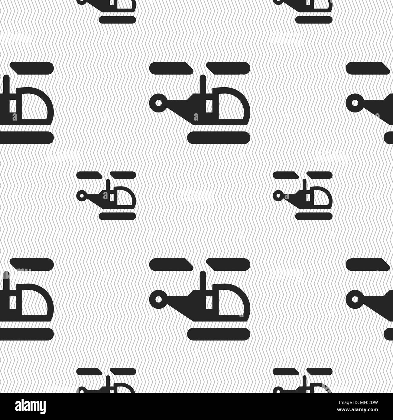 Helicopter icon sign. Seamless pattern with geometric texture. Vector ...