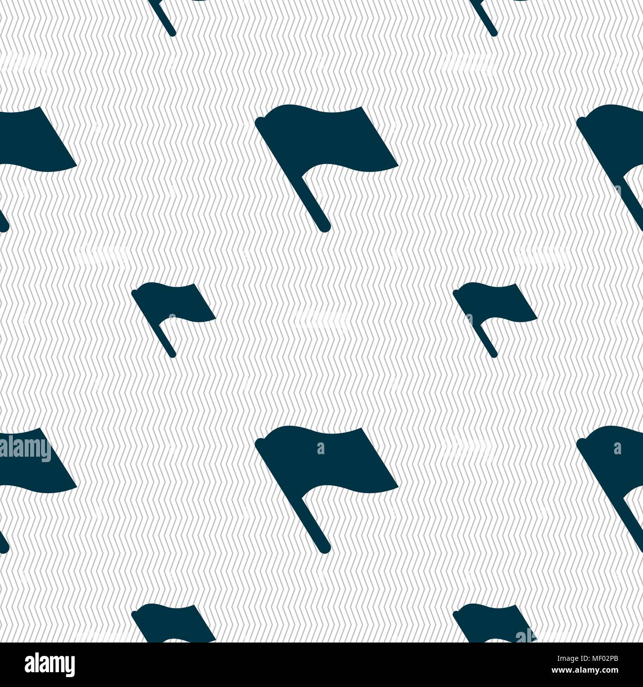 Finish, start flag icon sign. Seamless pattern with geometric texture ...