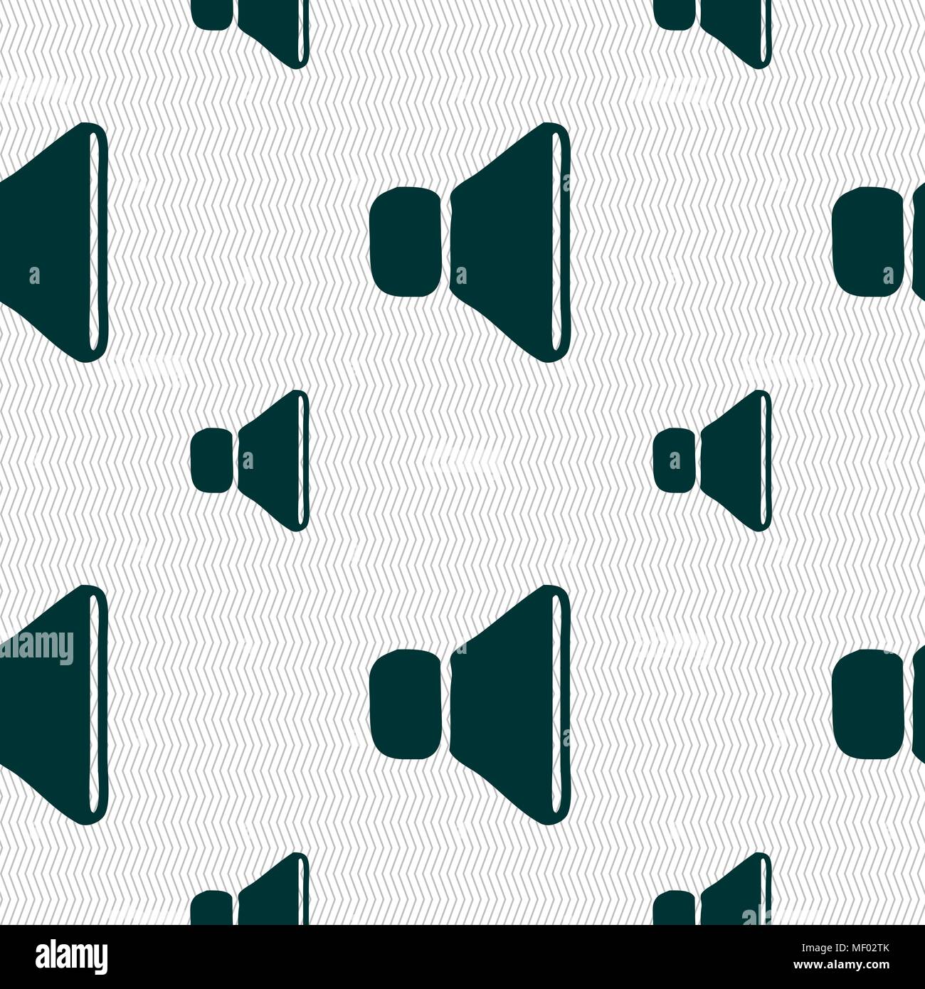 volume, sound icon sign. Seamless pattern with geometric texture ...