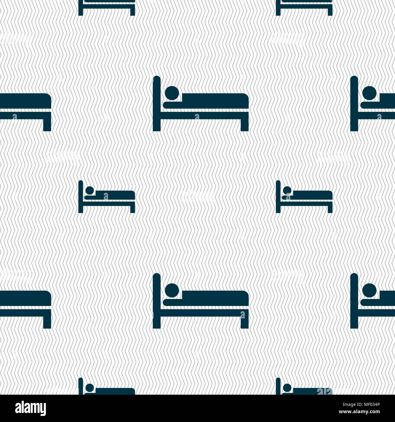 Hotel icon sign. Seamless pattern with geometric texture. Vector ...