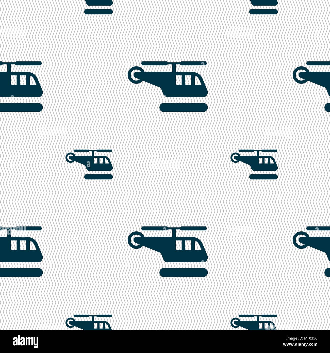 helicopter icon sign. Seamless pattern with geometric texture. Vector ...