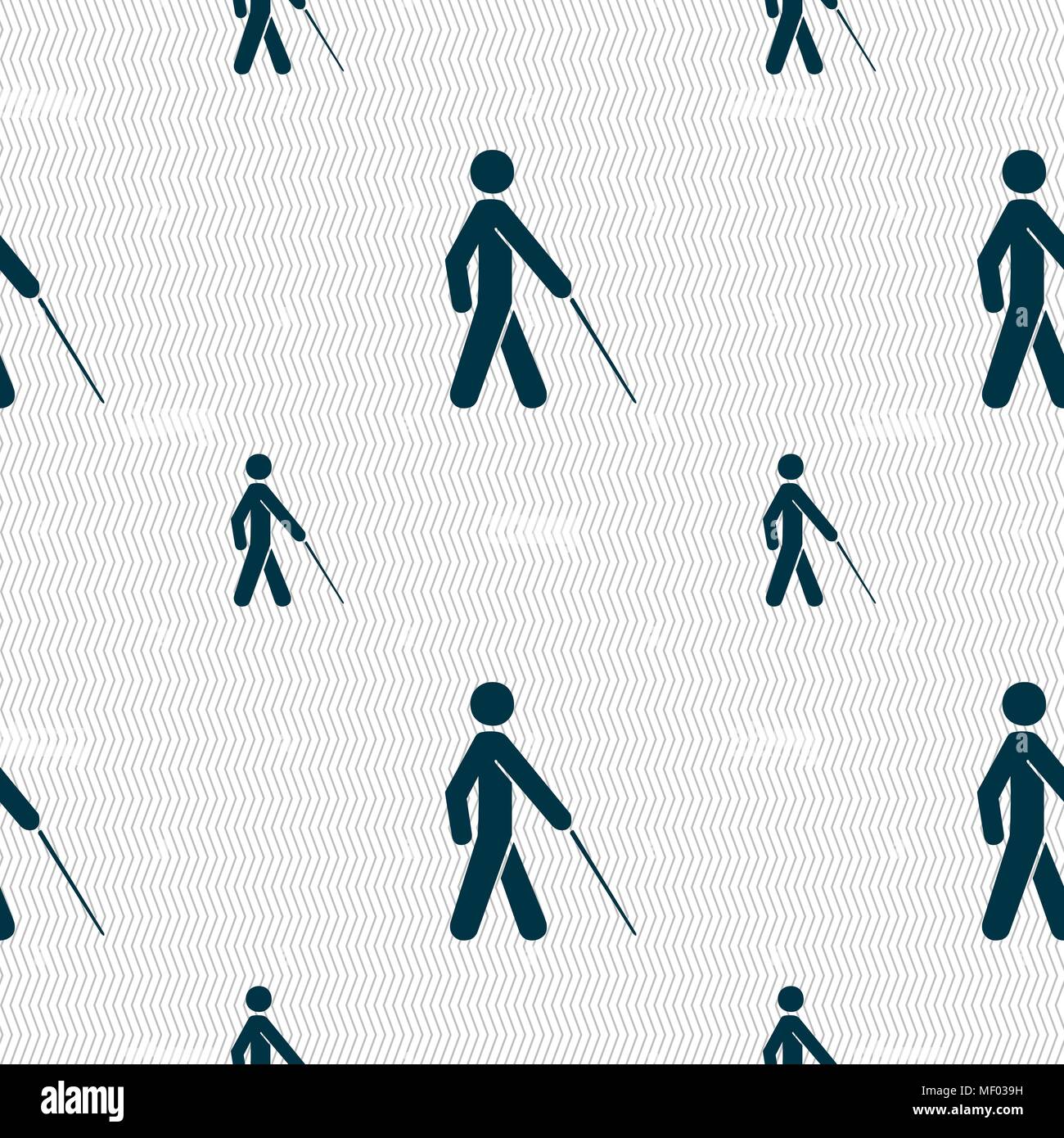 blind icon sign. Seamless pattern with geometric texture. Vector ...