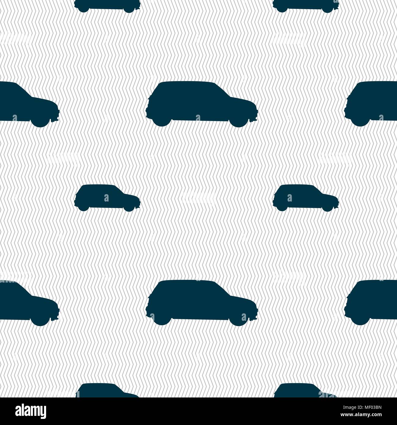 Jeep icon sign. Seamless pattern with geometric texture. Vector ...
