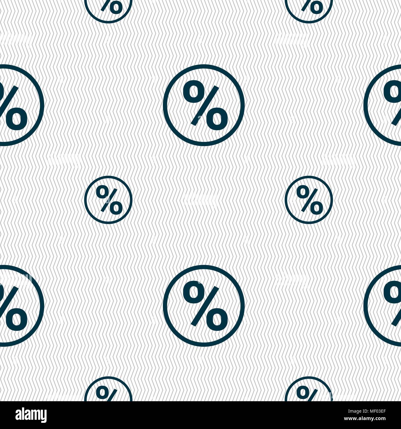 percentage discount icon sign. Seamless pattern with geometric texture ...