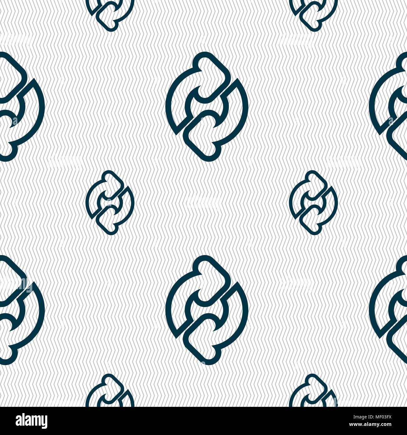 Refresh icon sign. Seamless pattern with geometric texture. Vector ...