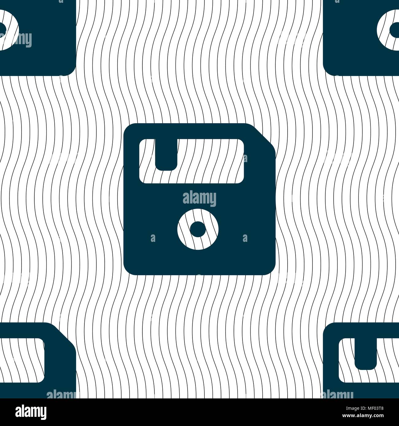 floppy icon sign. Seamless pattern with geometric texture. Vector ...