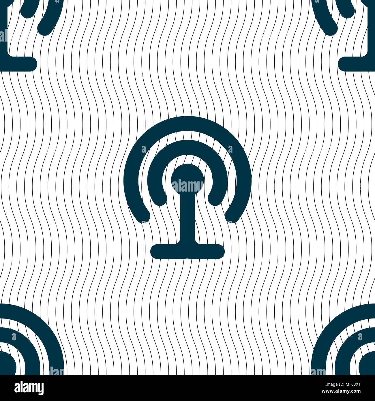Wifi icon sign. Seamless pattern with geometric texture. Vector ...