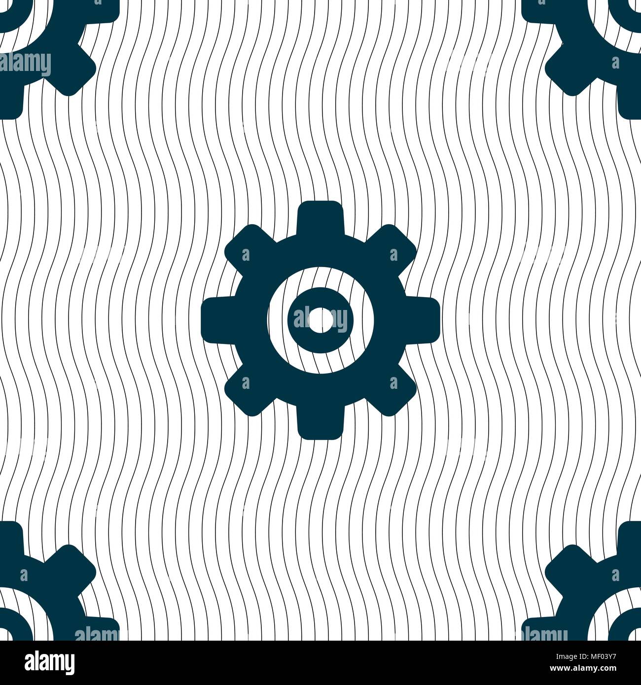 Cog settings, Cogwheel gear mechanism icon sign. Seamless pattern with ...