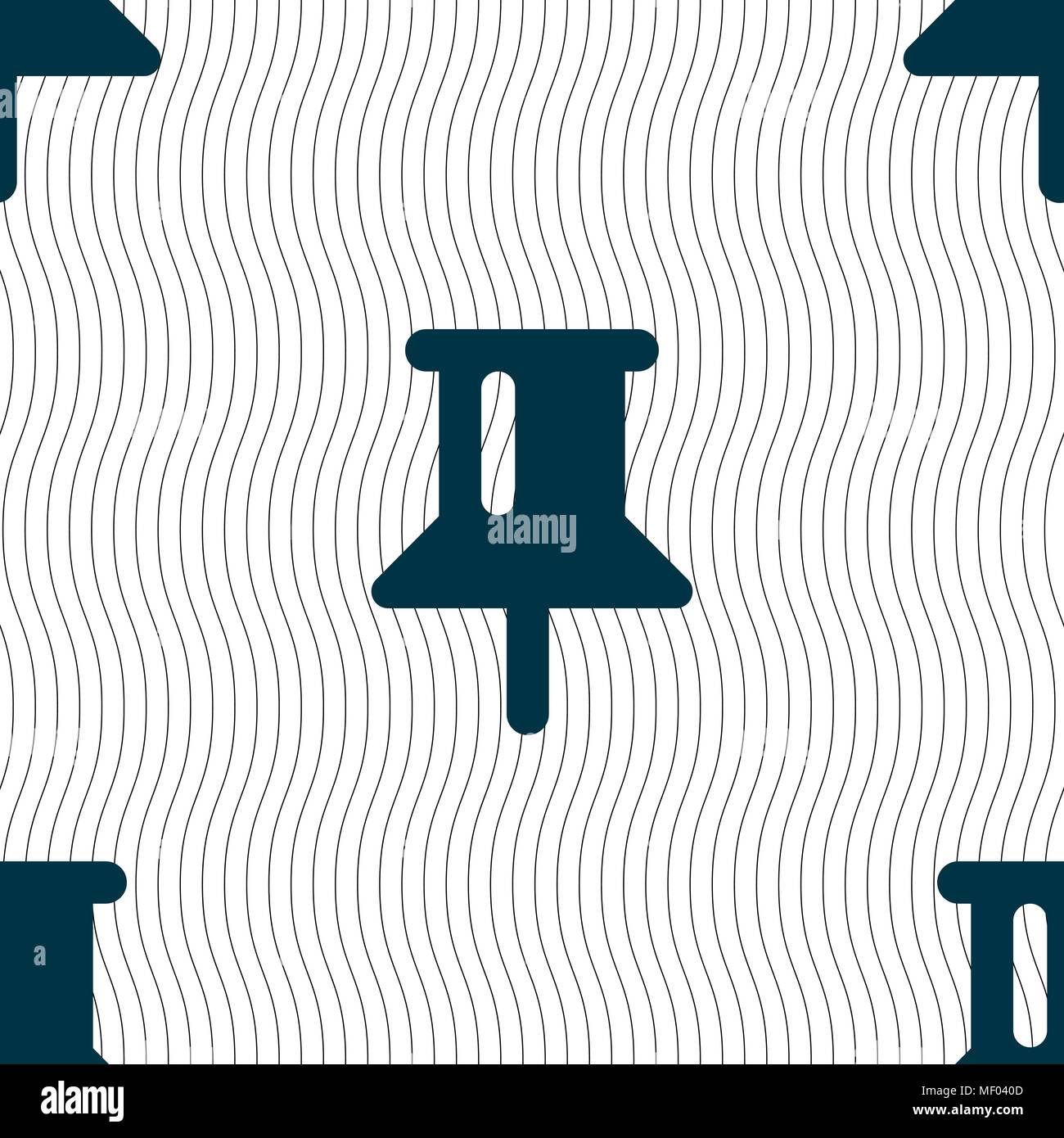 Map Pointer Gps Location Icon Sign Seamless Pattern With Geometric