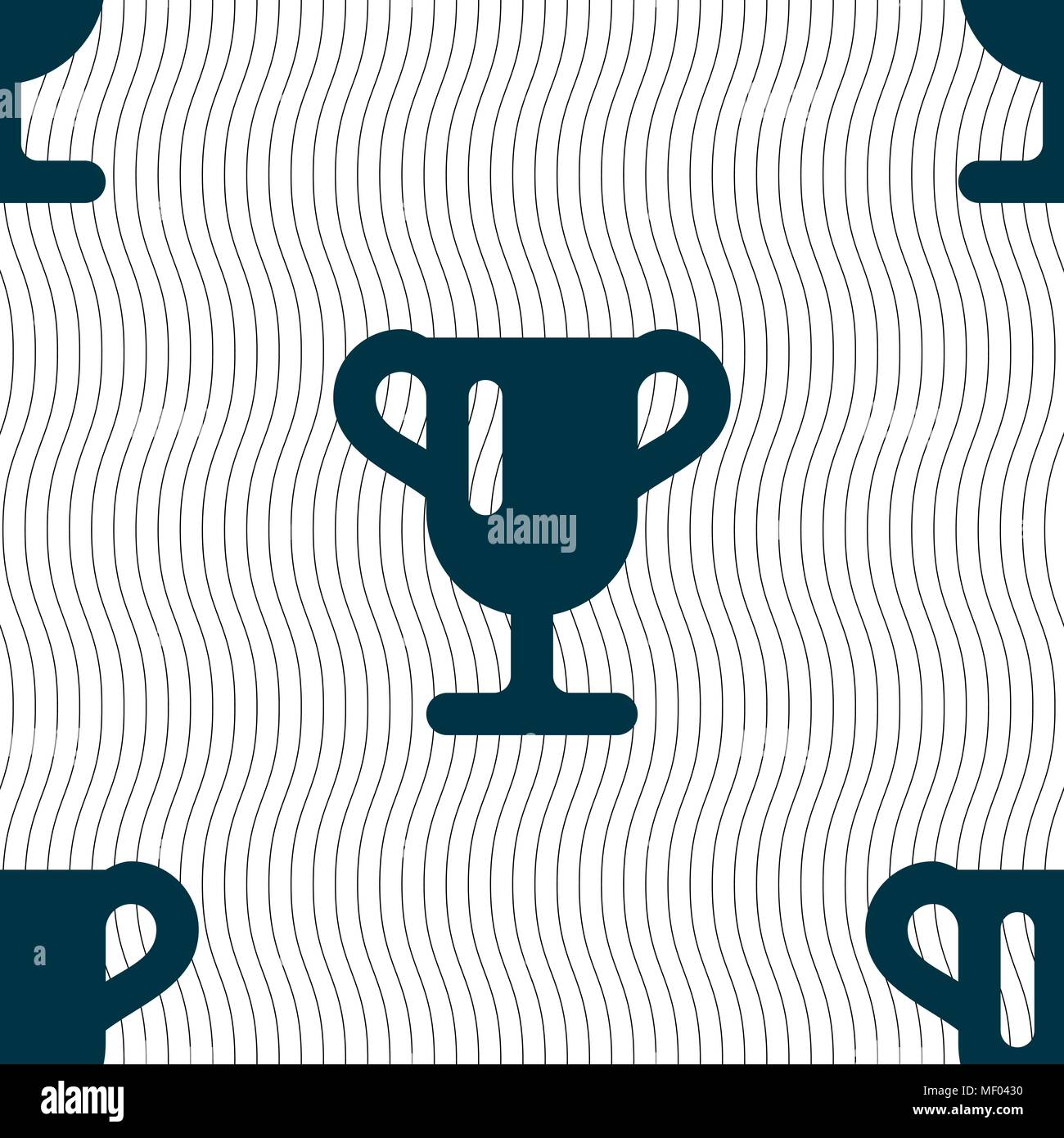 Winner cup, Awarding of winners, Trophy icon sign. Seamless pattern ...