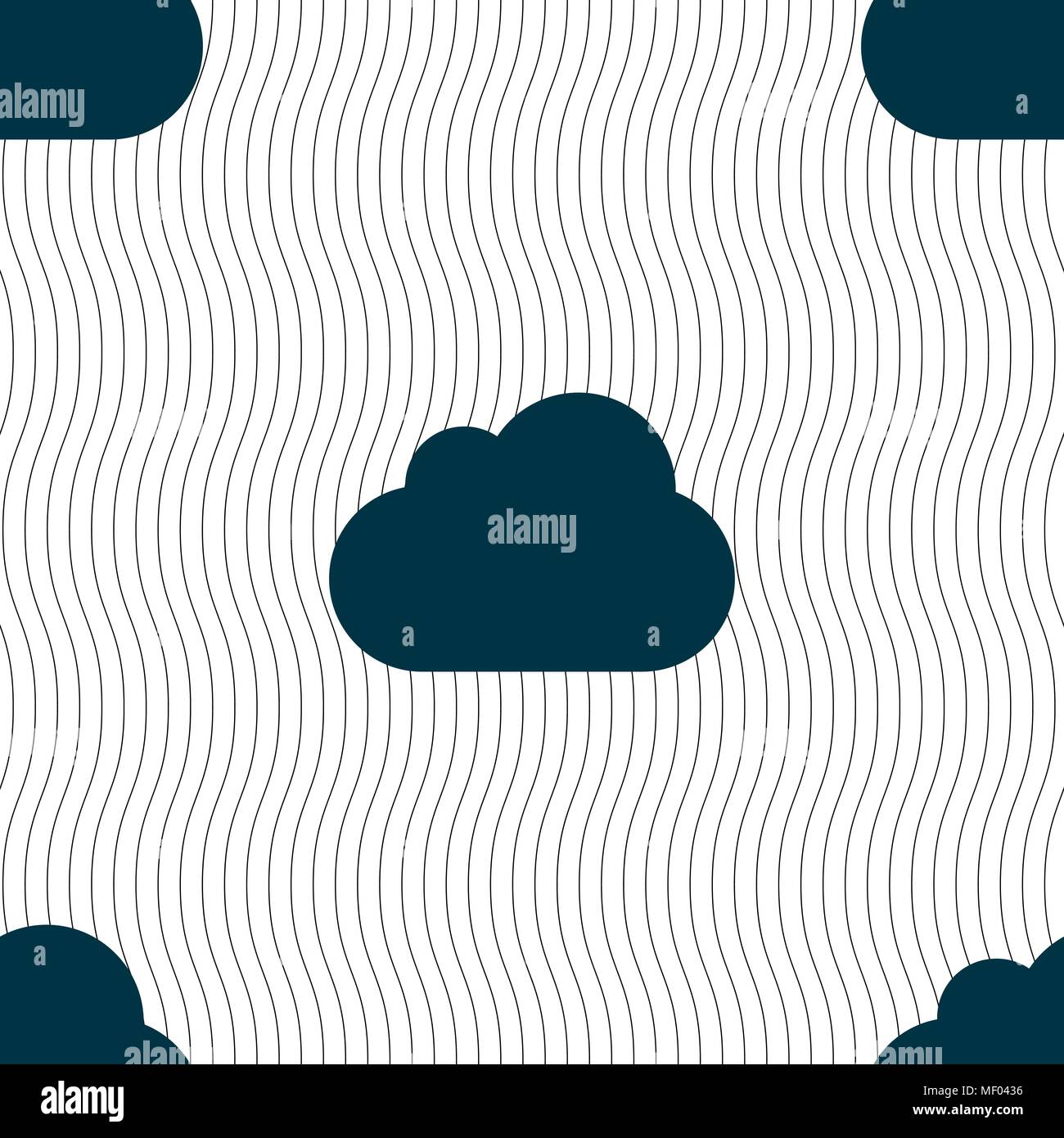 cloud icon sign. Seamless pattern with geometric texture. Vector ...