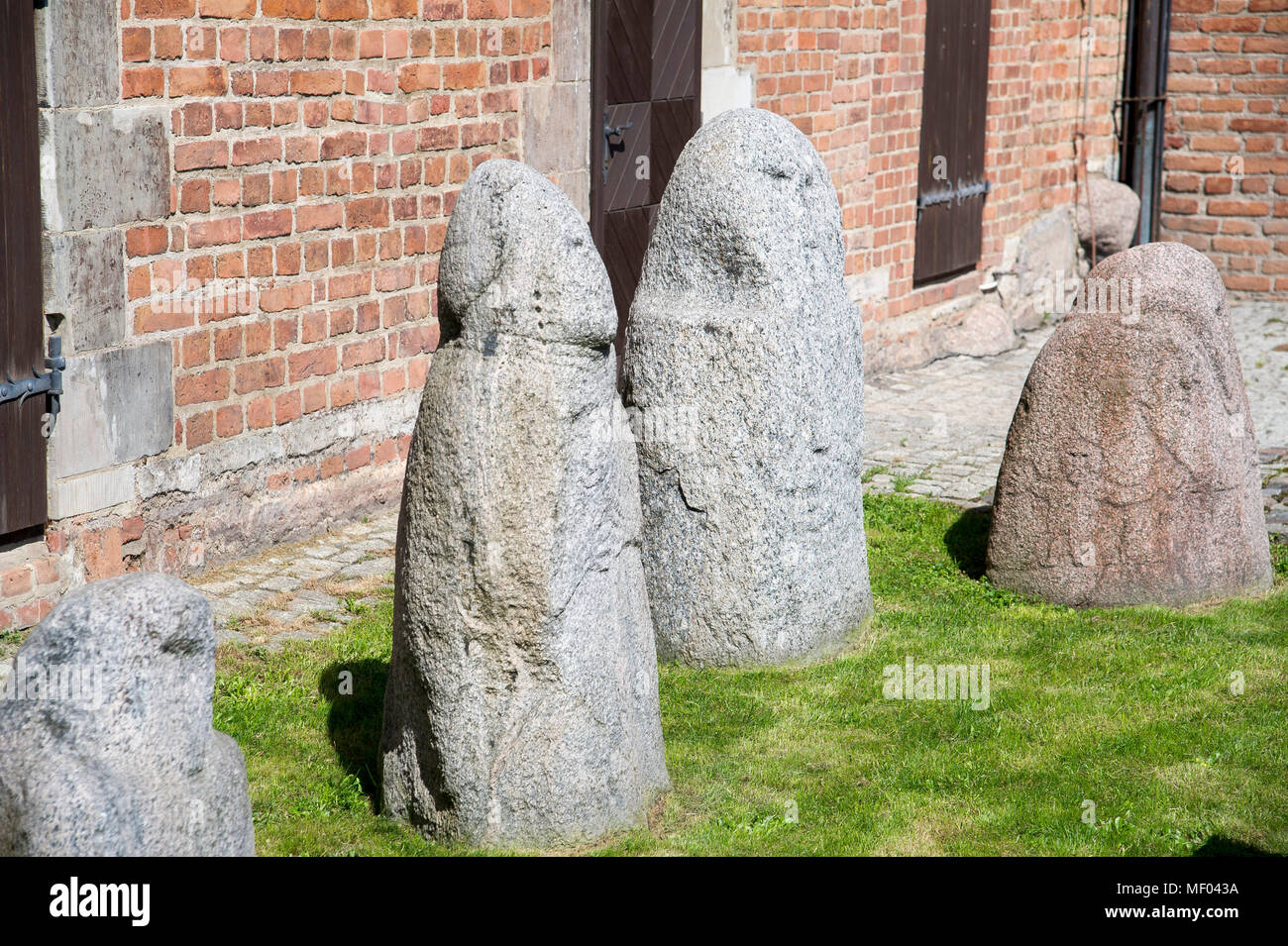 Anthropomorphic stone stelae in front of Brama Mariacka (St Mary's Gate ...