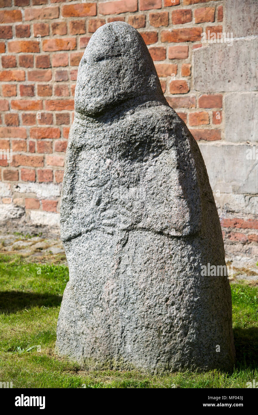 Anthropomorphic stone stelae in front of Brama Mariacka (St Mary's Gate ...