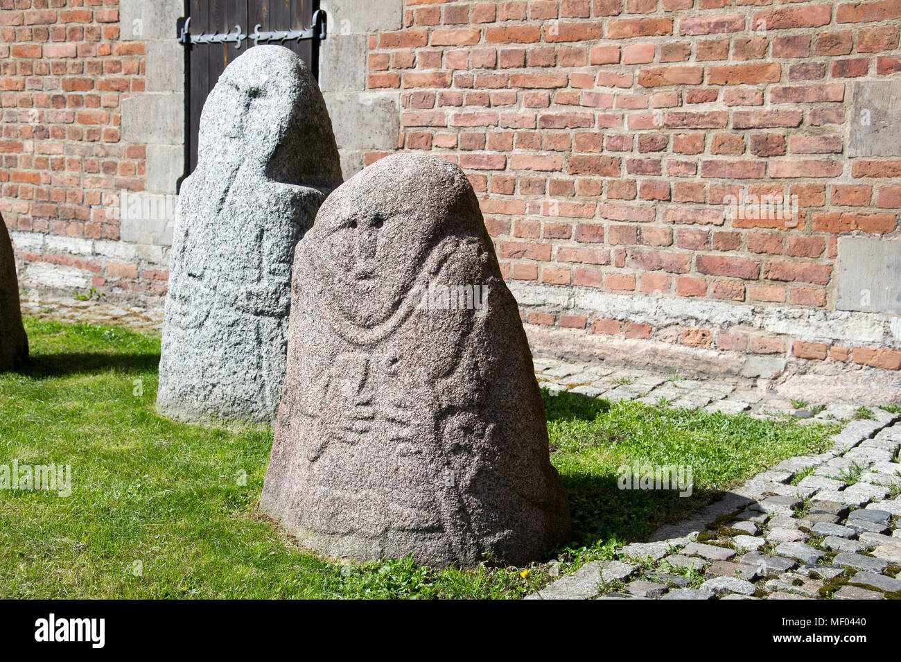Anthropomorphic stone stelae in front of Brama Mariacka (St Mary's Gate ...