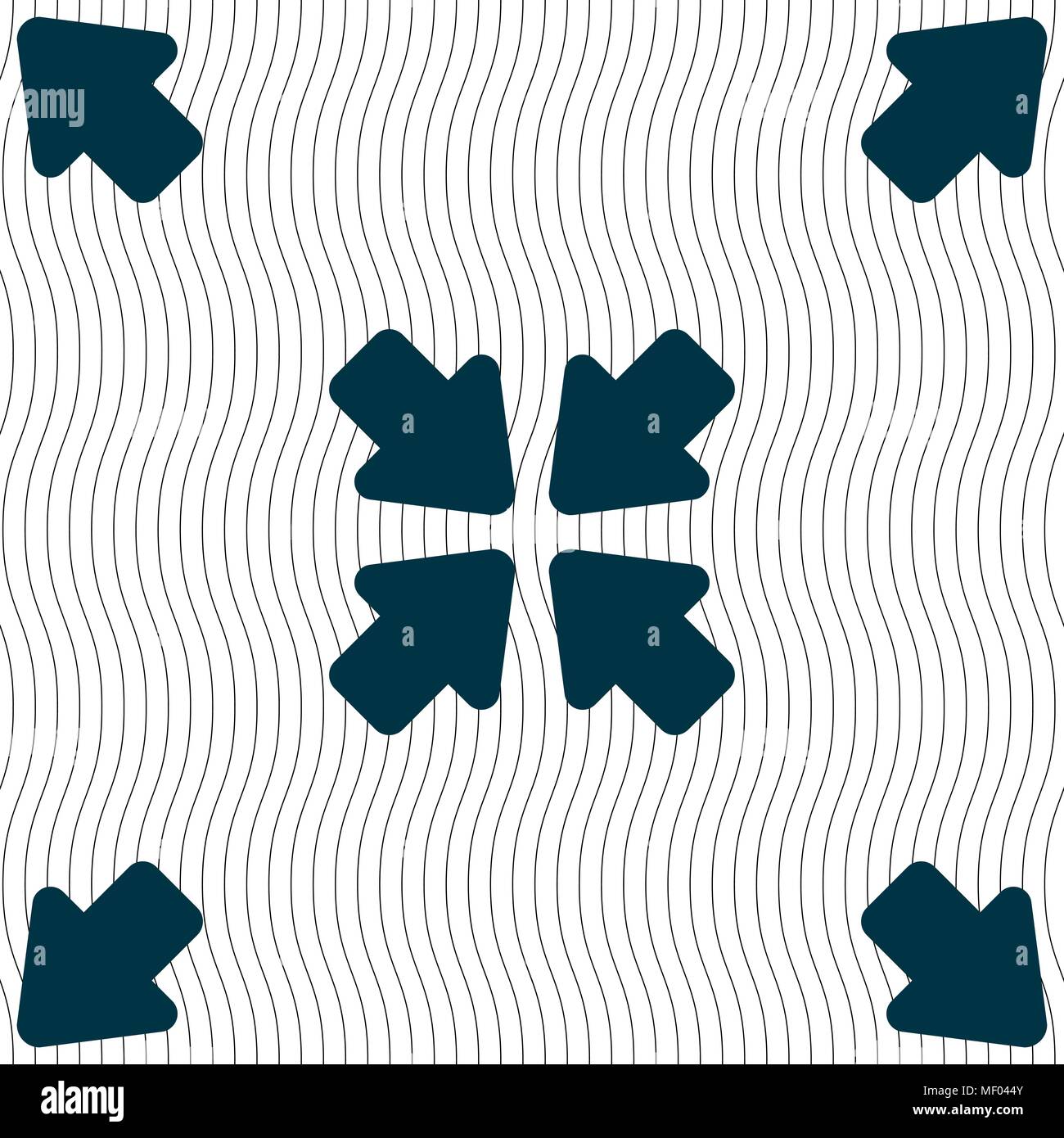 turn to full screen icon sign. Seamless pattern with geometric texture ...