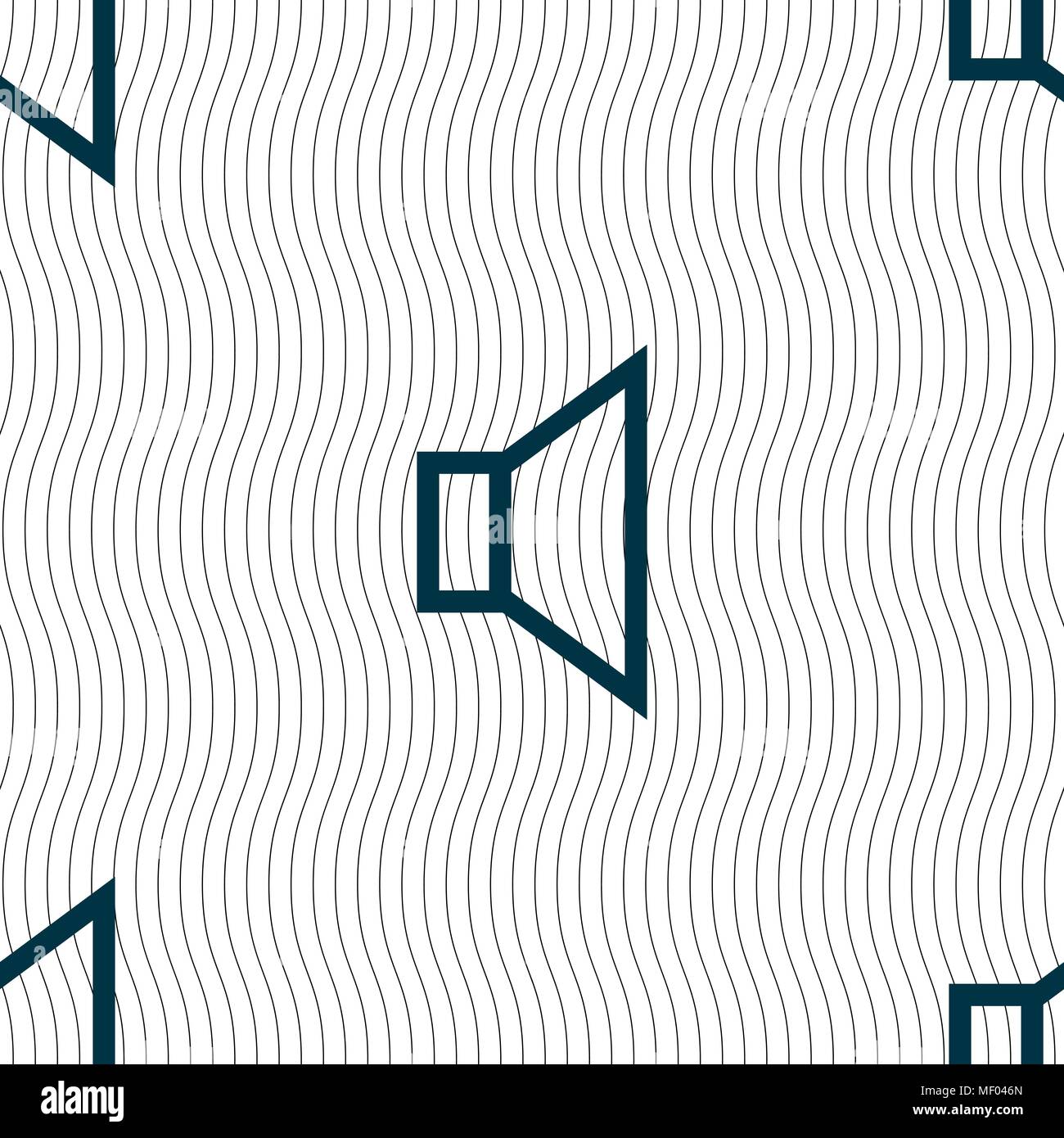 volume, sound icon sign. Seamless pattern with geometric texture ...