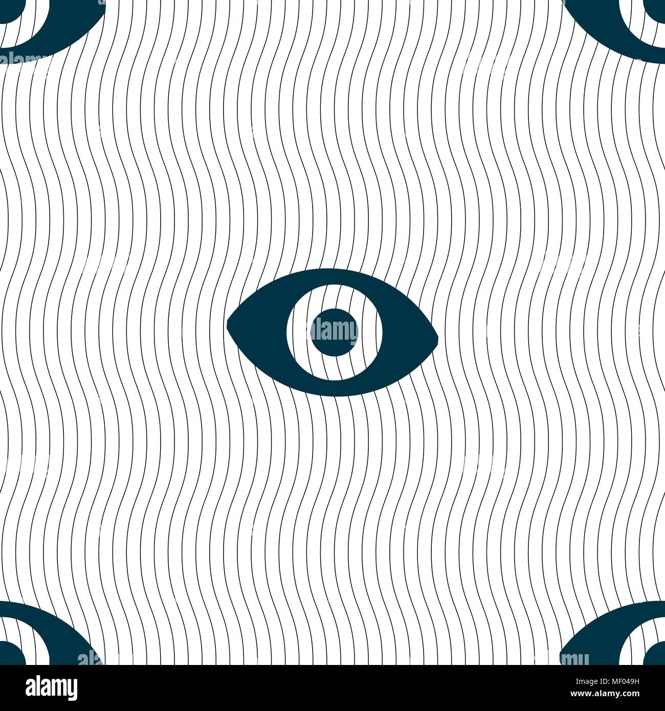 sixth sense, the eye icon sign. Seamless pattern with geometric texture ...