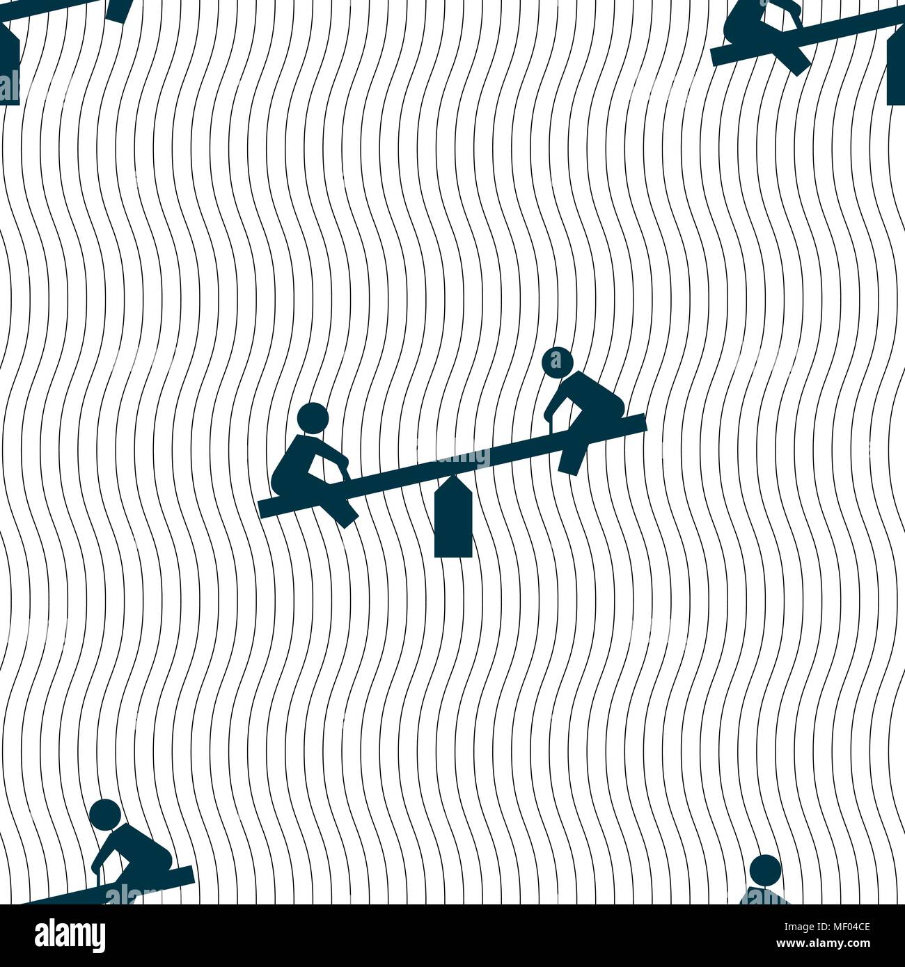 swing icon sign. Seamless pattern with geometric texture. Vector ...