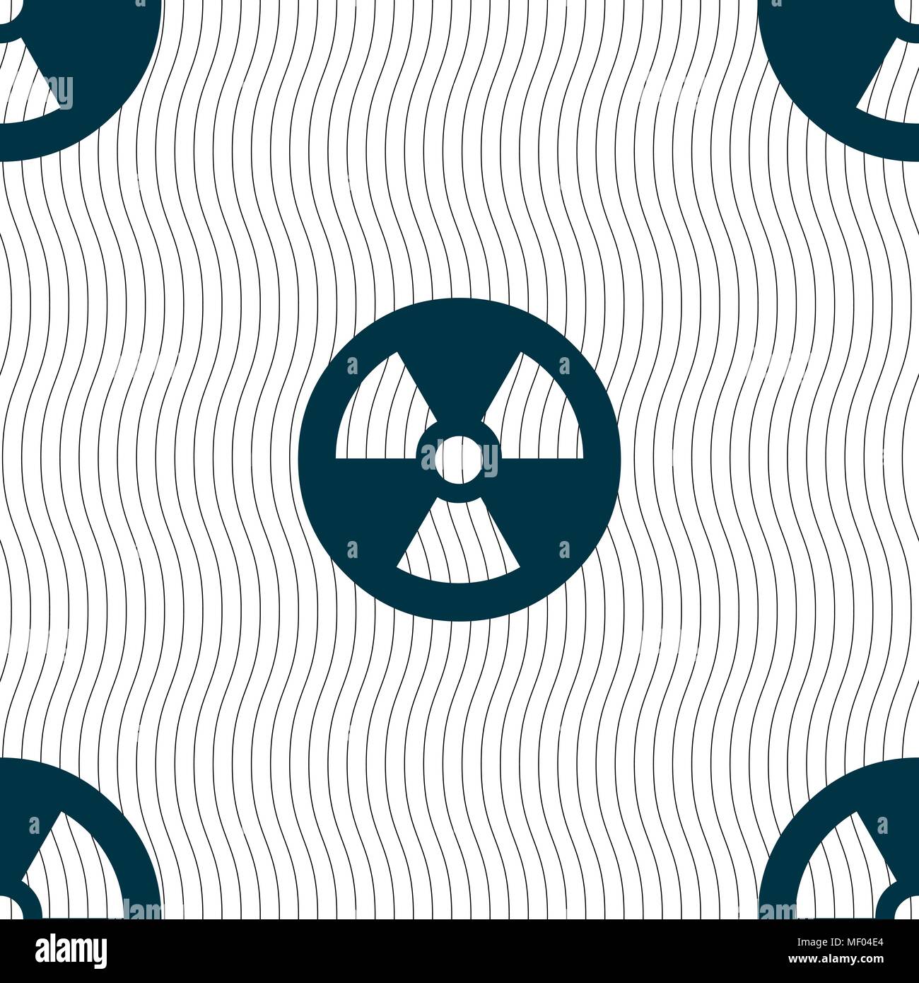 radiation icon sign. Seamless pattern with geometric texture. Vector ...