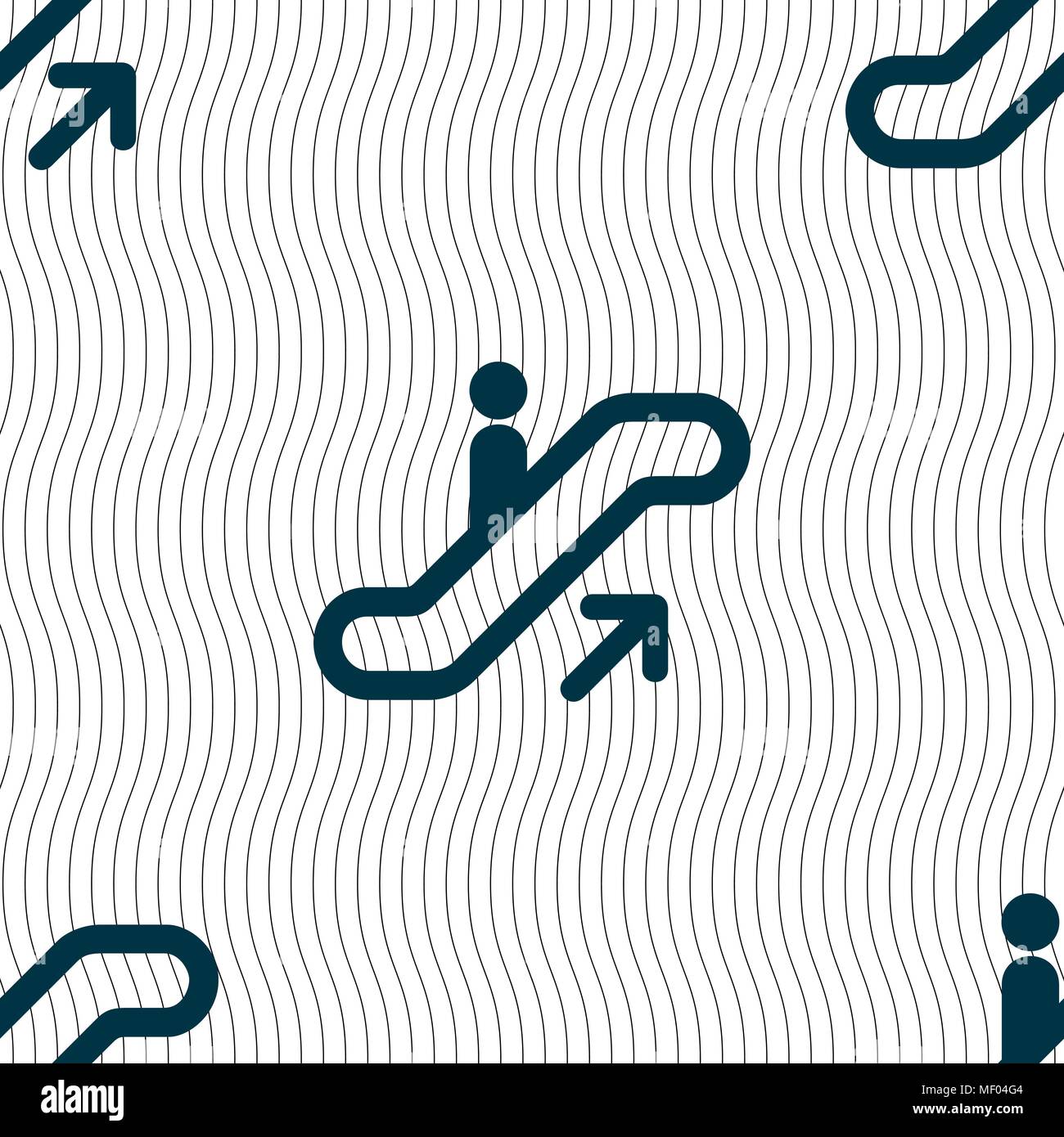 elevator, Escalator, Staircase icon sign. Seamless pattern with ...