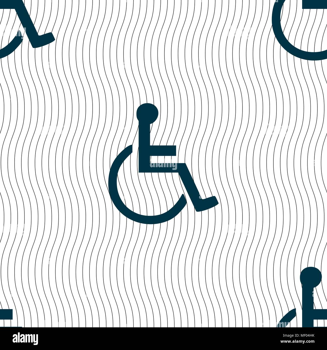 disabled icon sign. Seamless pattern with geometric texture. Vector ...