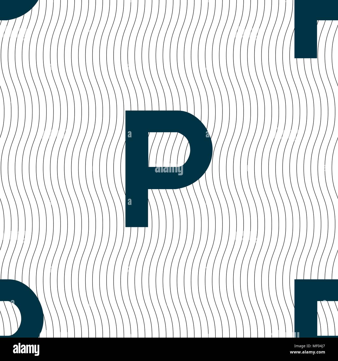 parking icon sign. Seamless pattern with geometric texture. Vector ...